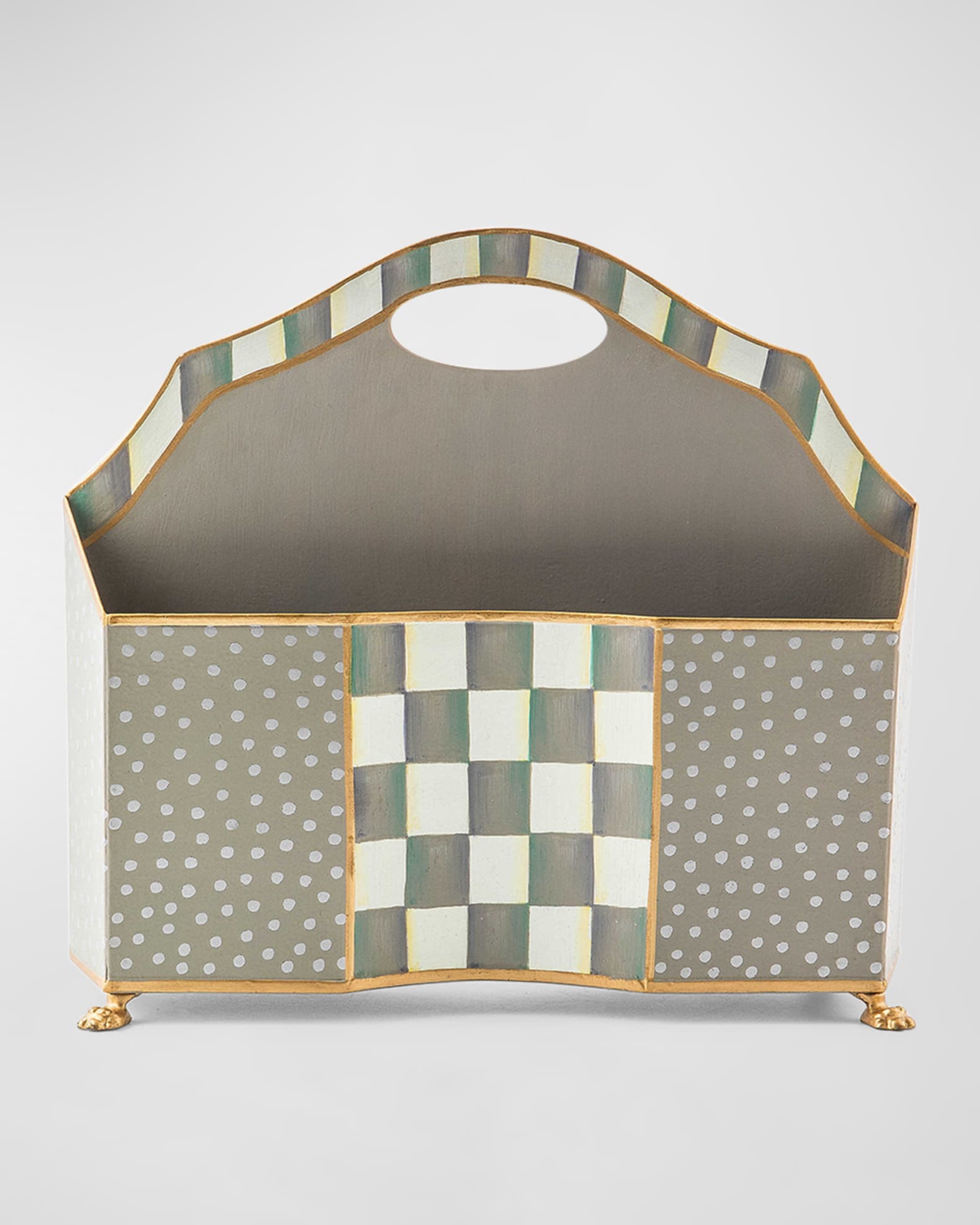 MacKenzie-Childs Sterling Check Magazine Rack | Horchow