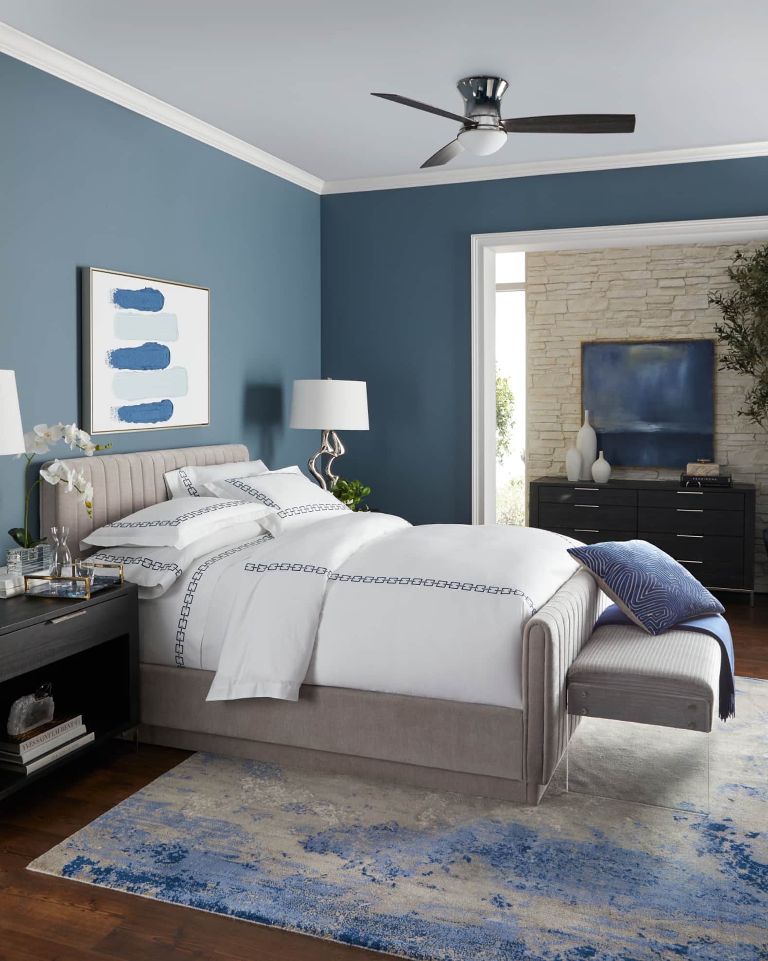 Ellington Daybreak 52" Flush Mount Wi-Fi Ceiling Fan with Light Kit ...