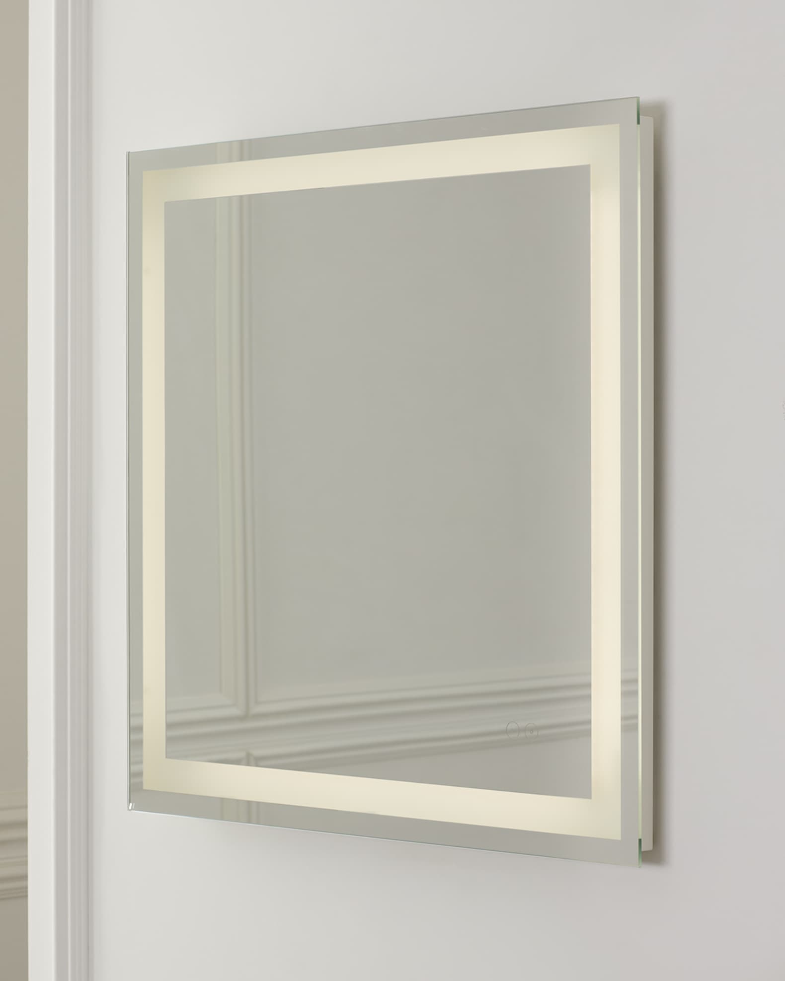 Ellington Square LED Mirror with Defogger and Dimmer, 3000K/4000K/5000K ...
