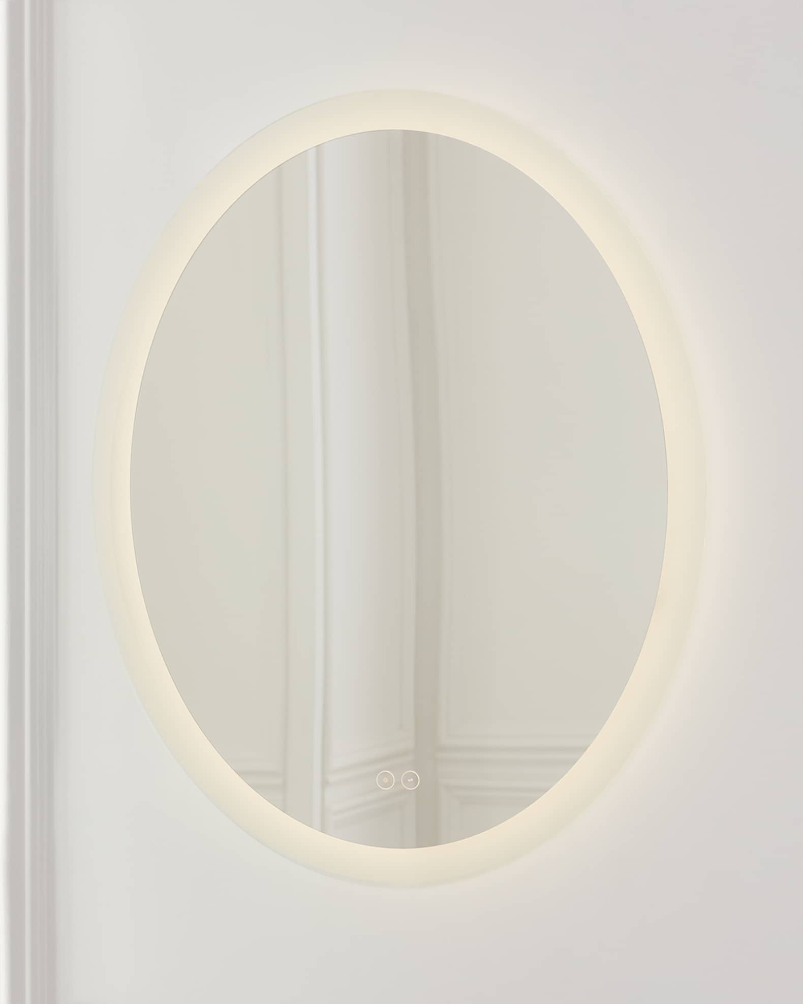 Ellington Oval LED Mirror with Defogger and Dimmer, 3000K/4000K/5000K, 30" x 24" | Horchow