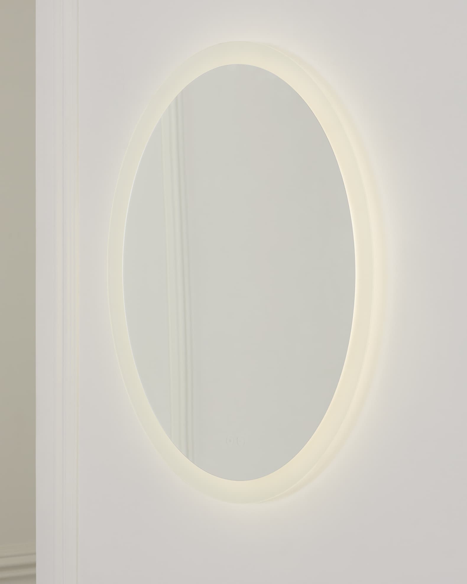 Ellington Oval LED Mirror with Defogger and Dimmer, 3000K/4000K/5000K, 30" x 24" | Horchow