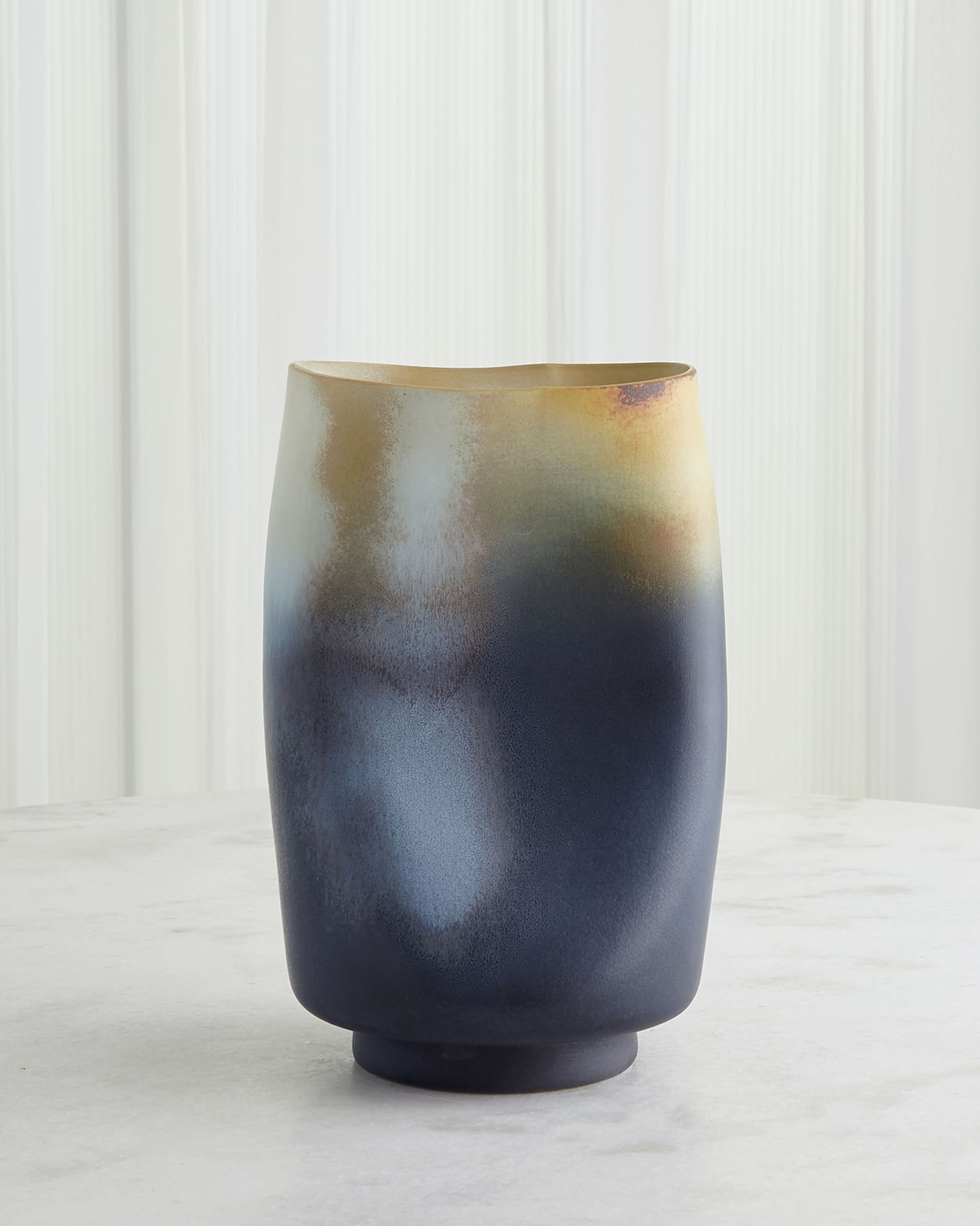 Global Views Indent Ceramic Vase, Small | Horchow