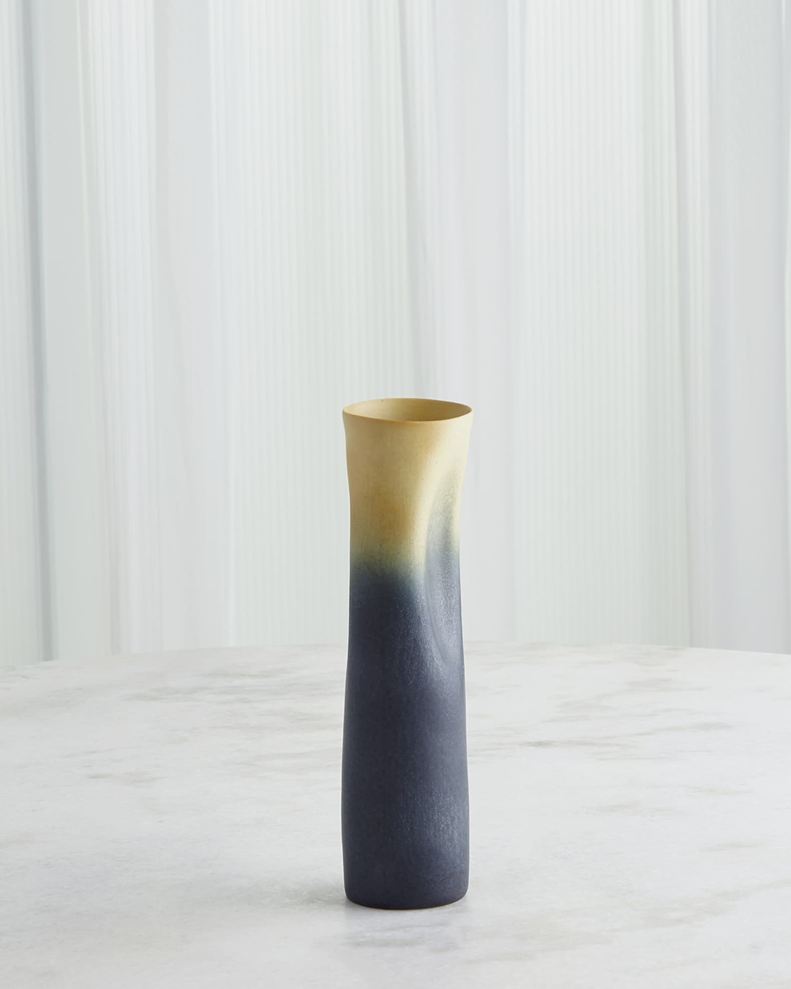 Global Views Indent Ceramic Vase, Skinny | Horchow