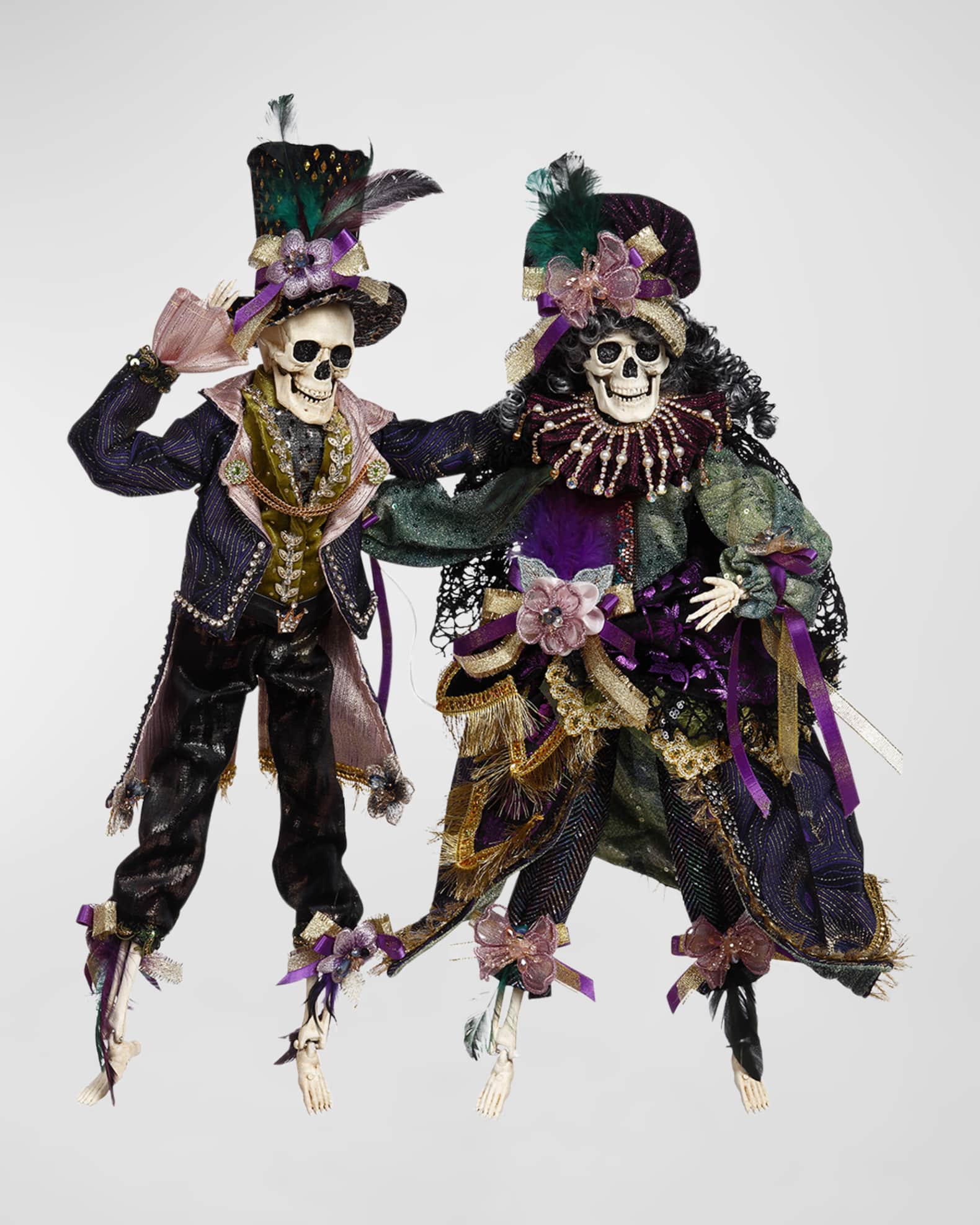 Mark Roberts Peacock Palace Skeleton, Set of 2 | Horchow