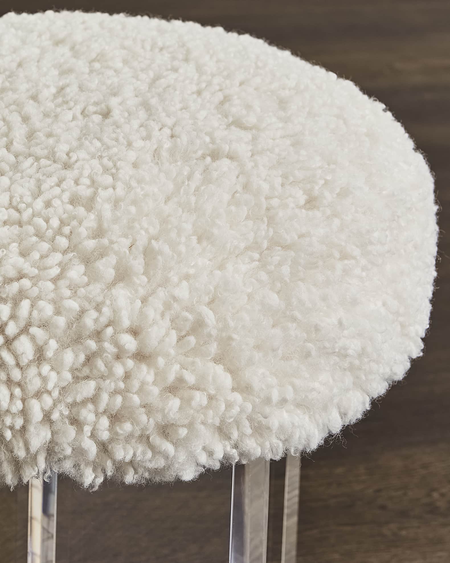 Interlude Home Jules Sherpa Stool | Horchow