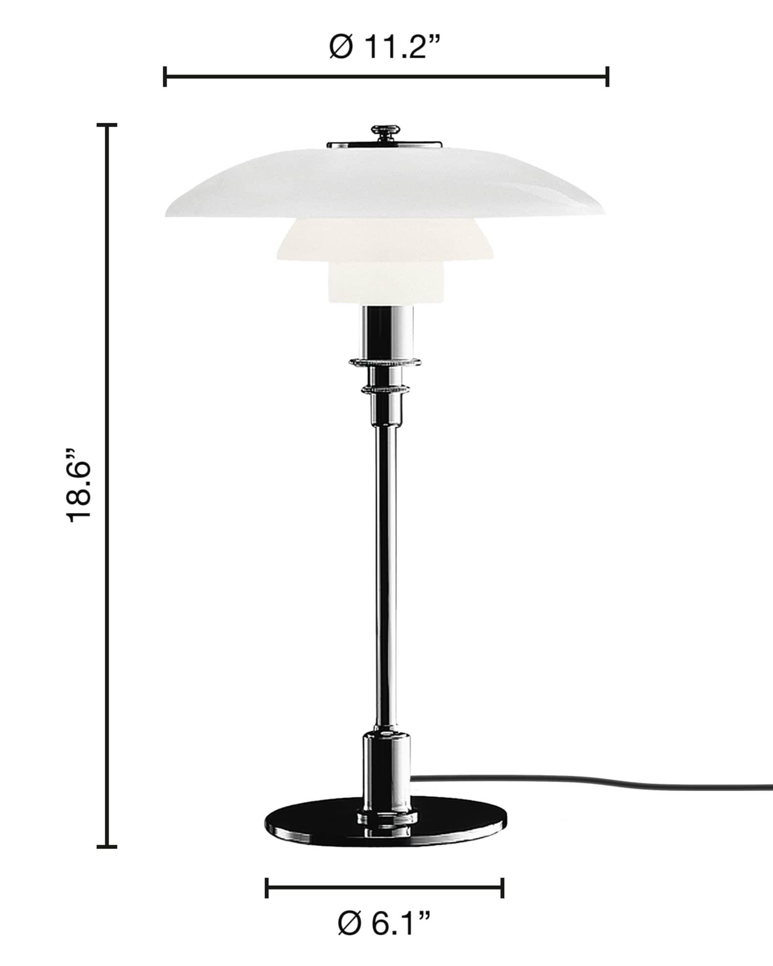 Louis Poulsen PH 3/2 Table Lamp, 19" | Horchow