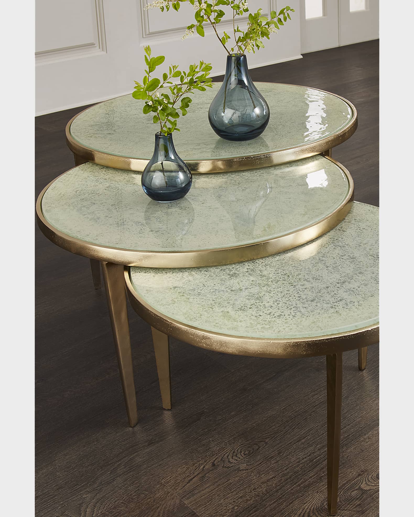Interlude Home Jan Nesting Cocktail Tables, Champagne | Horchow