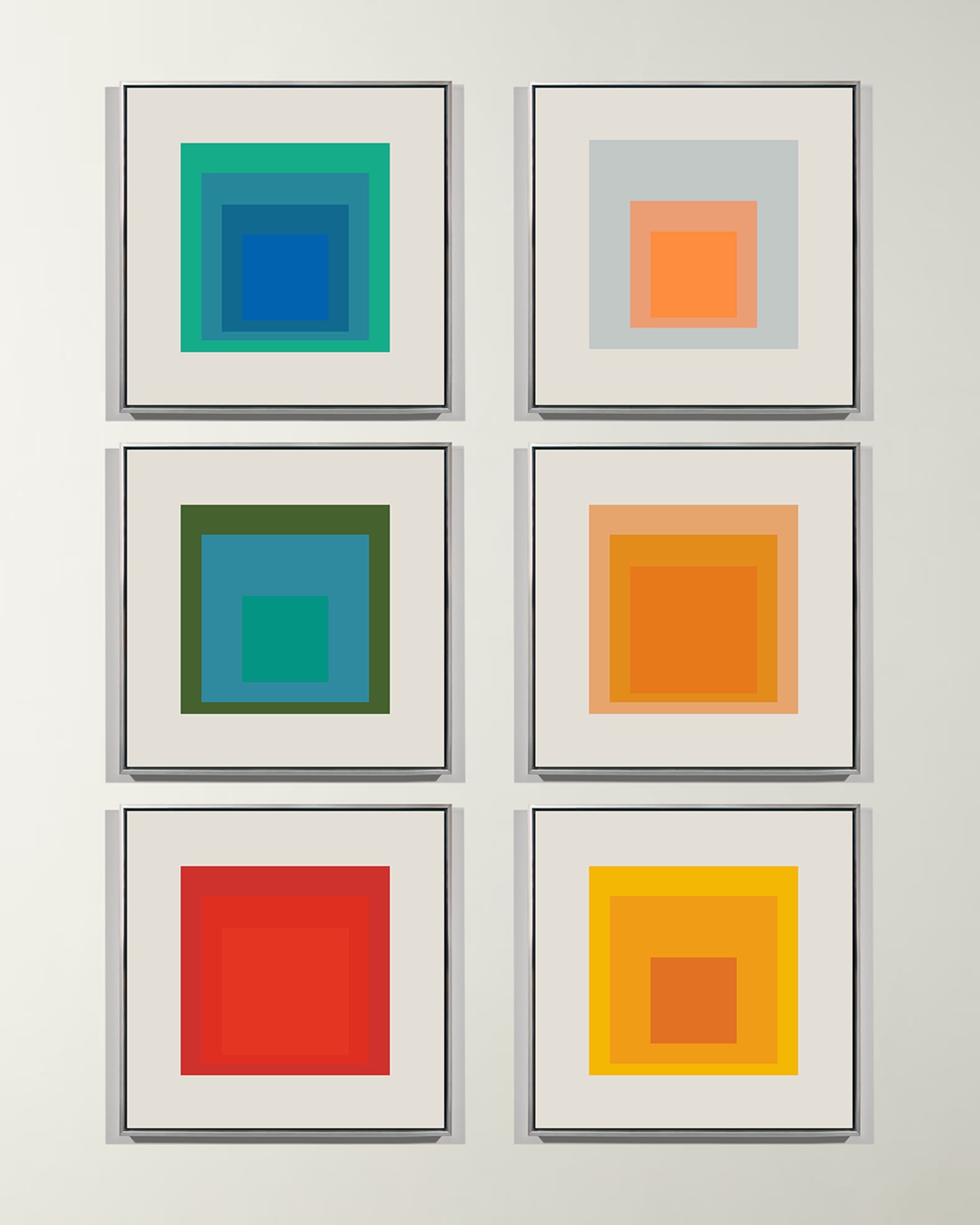 Yoffi "Square Series: Yellow Medium F" Giclee Wall Art | Horchow