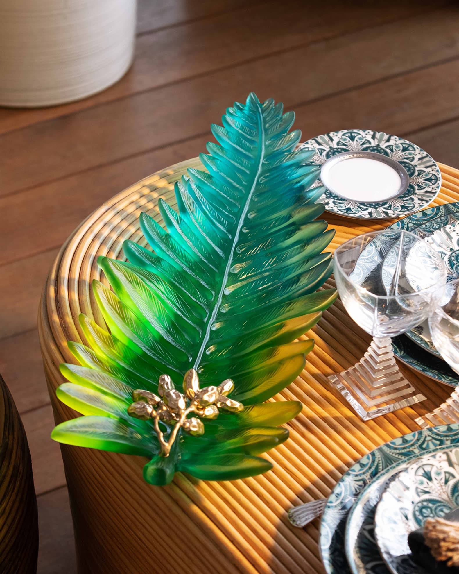 Daum Palm Beach Large Leaf Bowl | Horchow