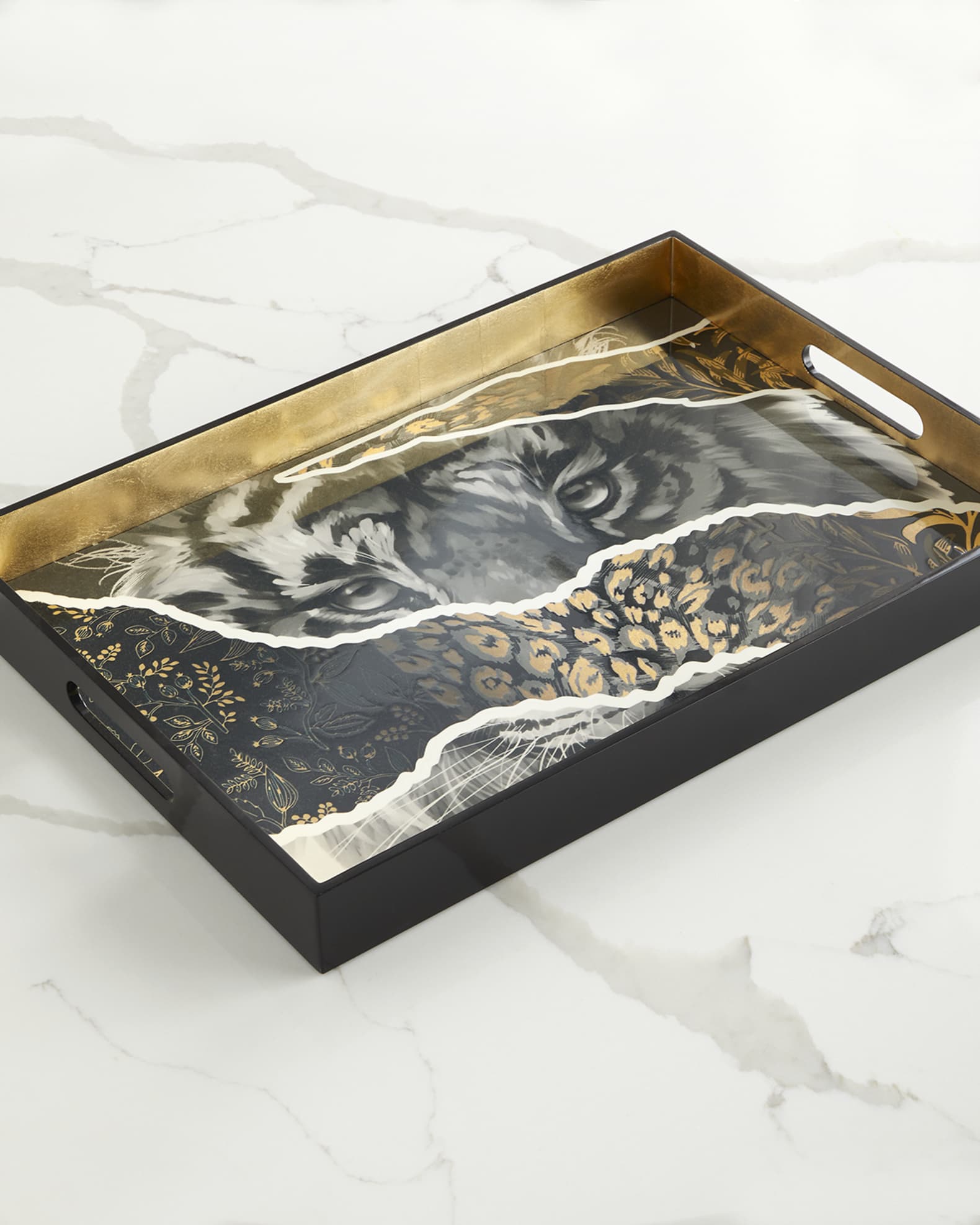 Nomi K Lion Lacquer Rectangle Tray | Horchow