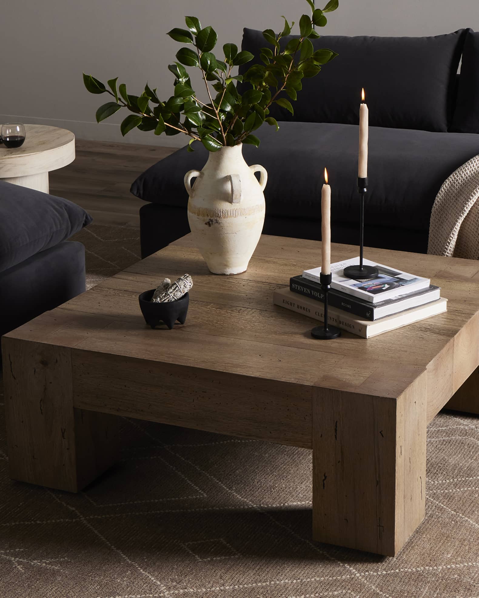 Large low square coffee table store