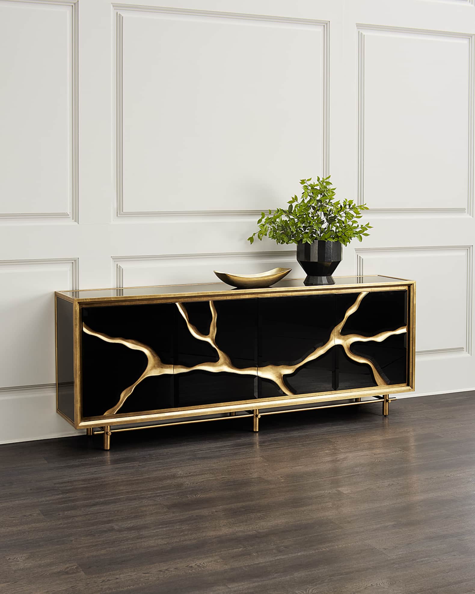 John-Richard Collection Ravine Black Credenza | Horchow