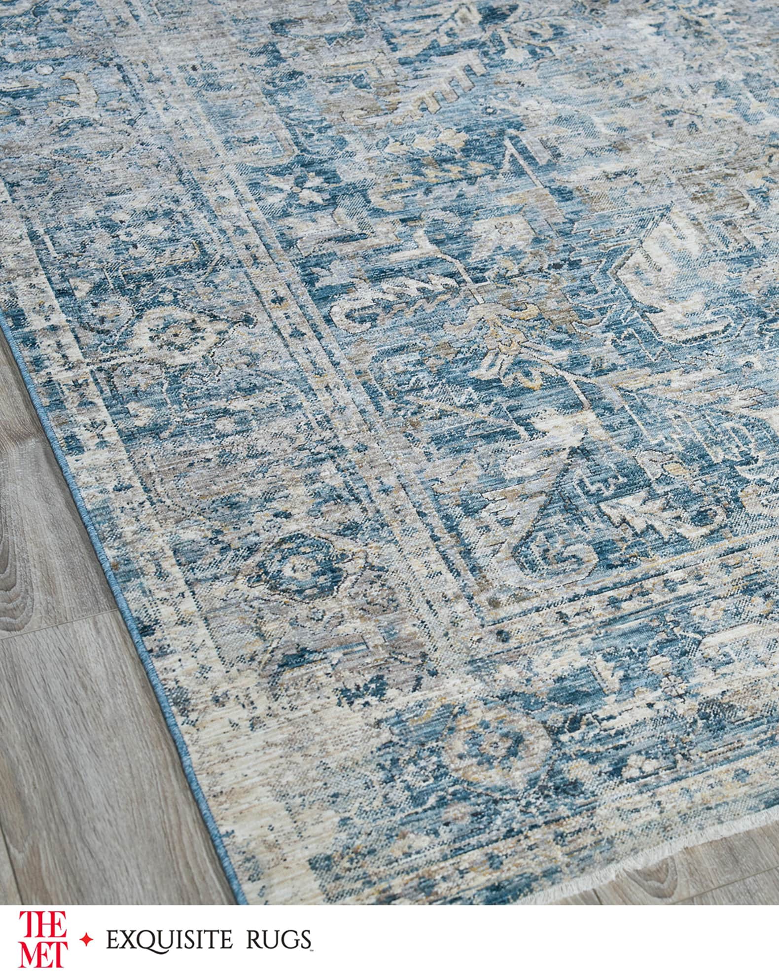 Exquisite Rugs x THE MET Antique Loom Blue Rug, 9' x 12' | Horchow