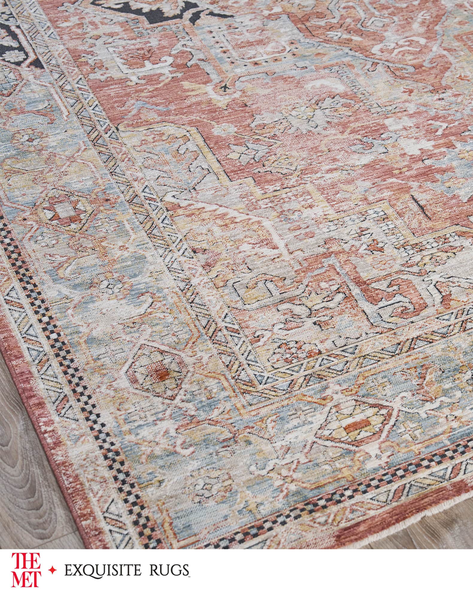 Exquisite Rugs x THE MET Antique Loom Rust & Black Rug, 10' x 14' | Horchow