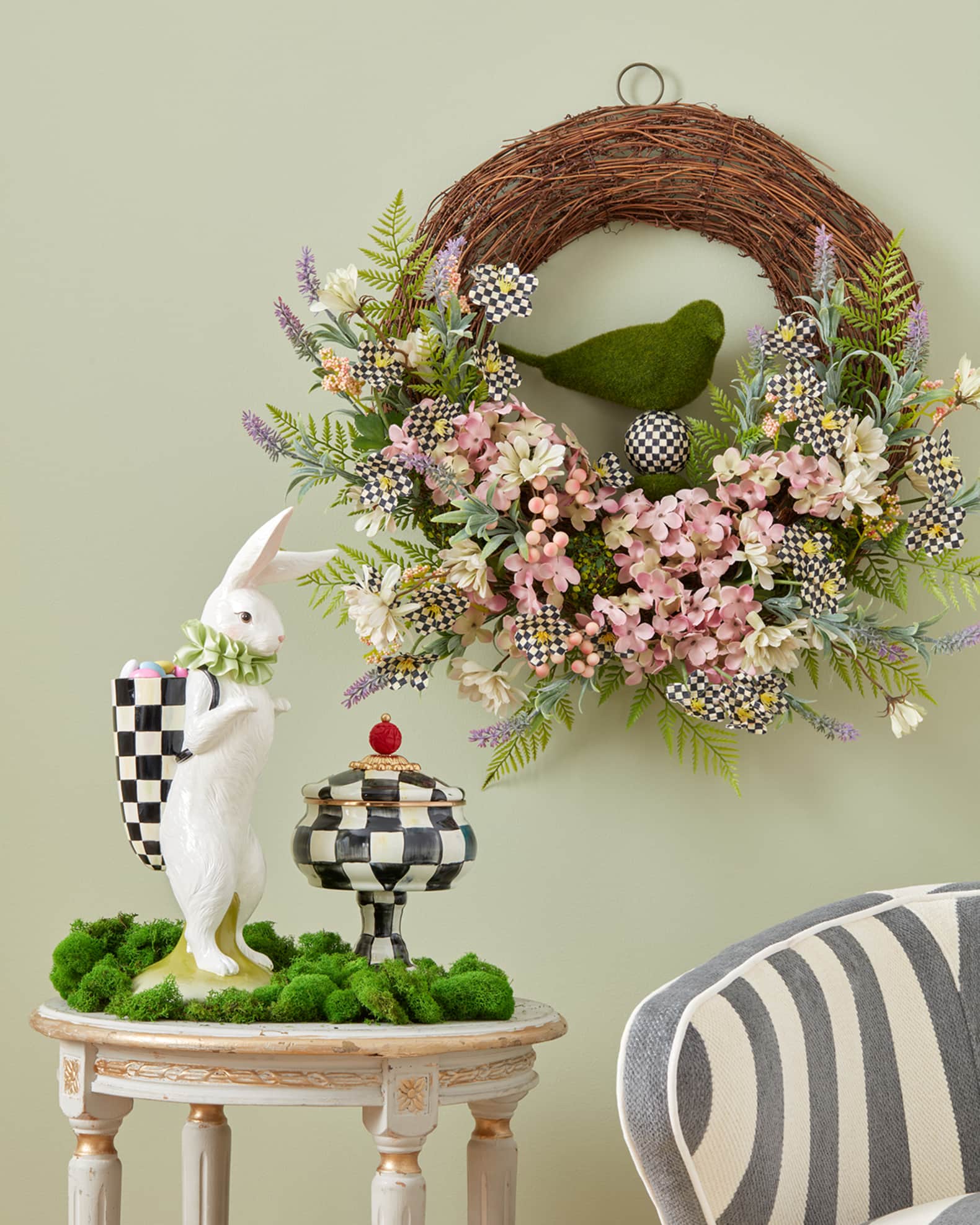 MacKenzie-Childs Spring Fling Bird Easter Wreath | Horchow MacKenzie-Childs Spring Fling Bird Easter Wreath | Horchow