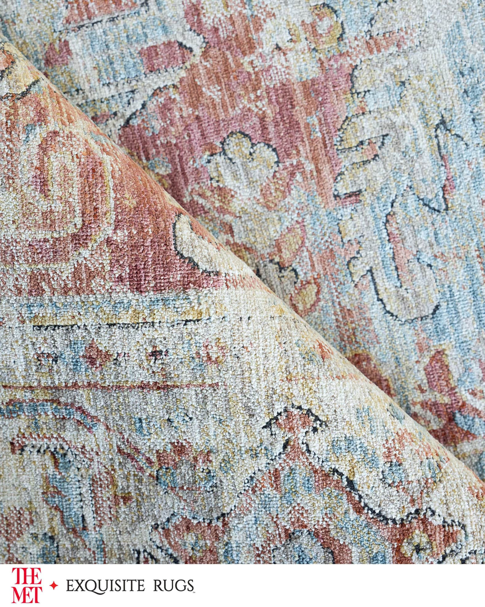 Exquisite Rugs x THE MET Antique Loom Rust & Beige Rug, 10' x 14' | Horchow