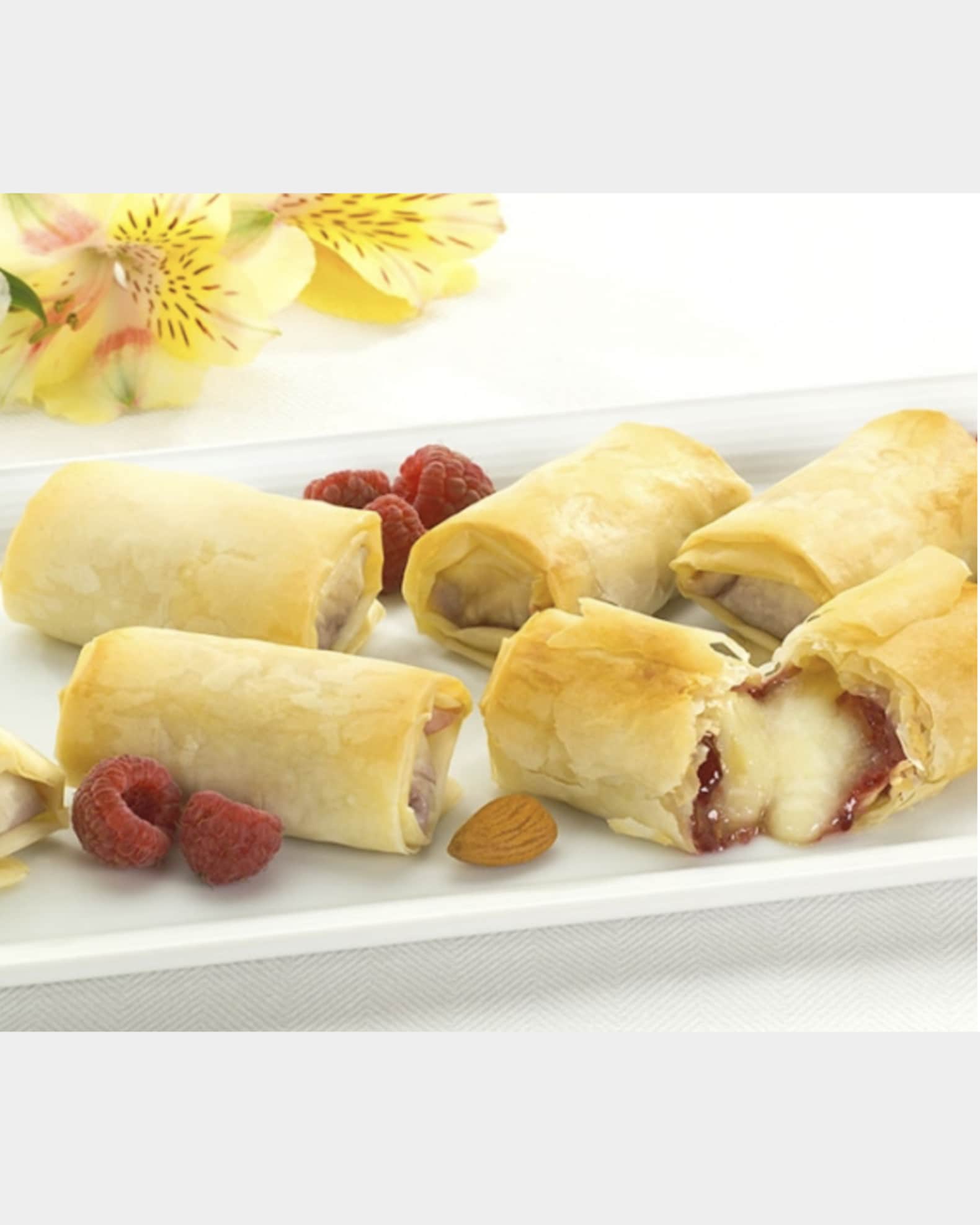 The Cajun Turkey Co Brie & Raspberry with Almonds in Fillo, 10 Pieces ...