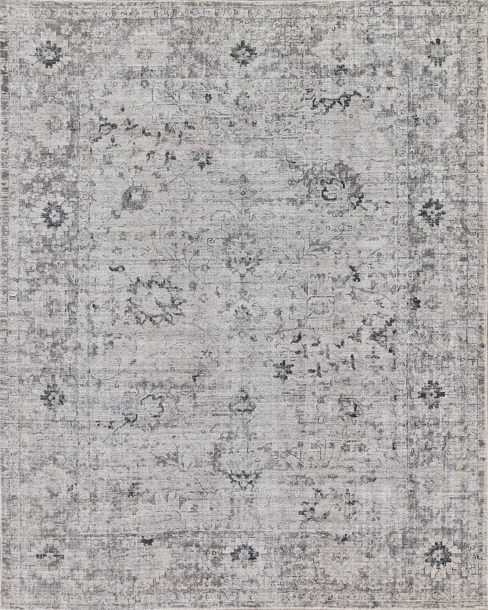 Exquisite Rugs Cambridge Hand-Loomed Gray & Silver Rug, 6' x 9' | Horchow