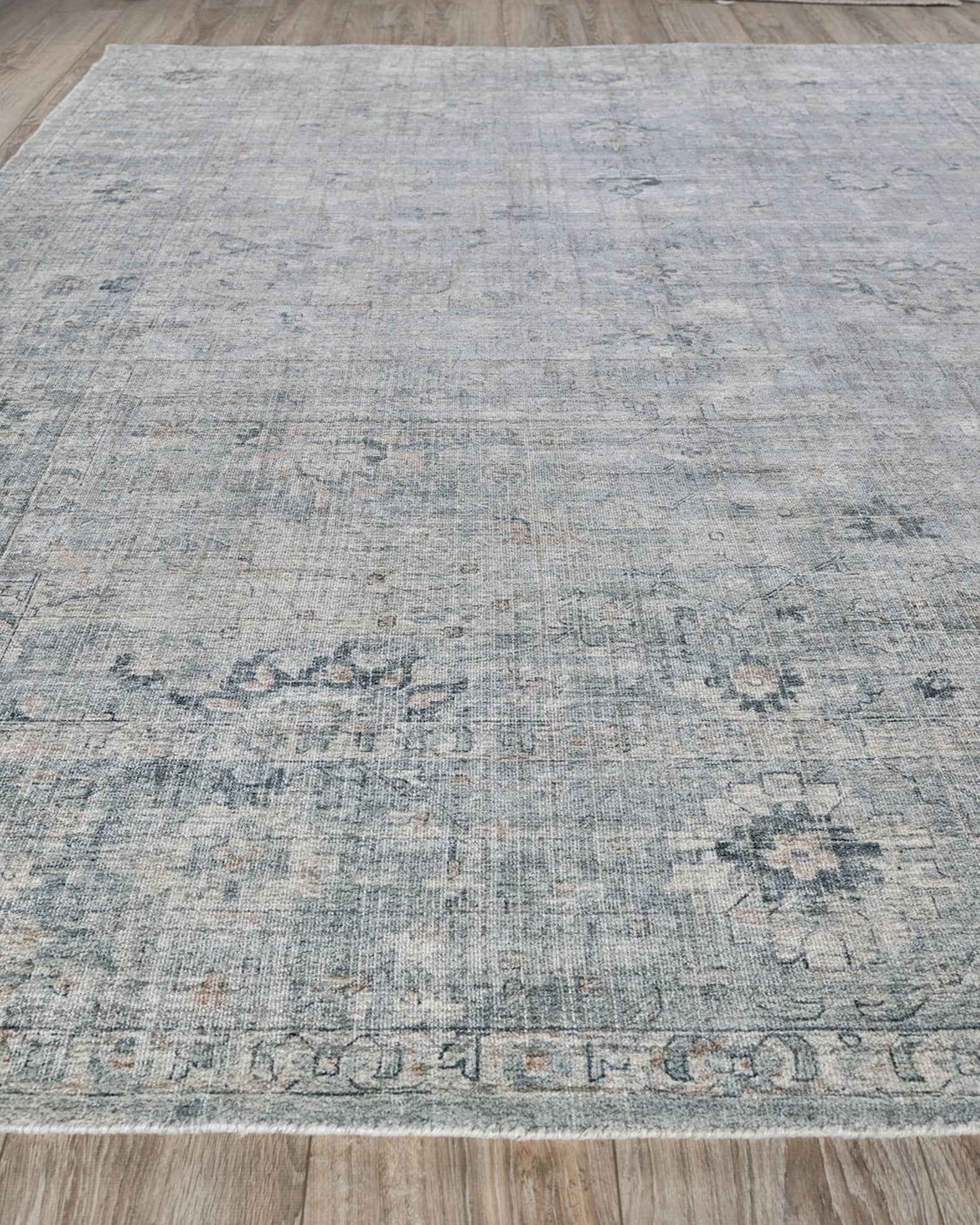 Exquisite Rugs Cambridge Hand-Loomed Blue Rug, 8' x 10' | Horchow