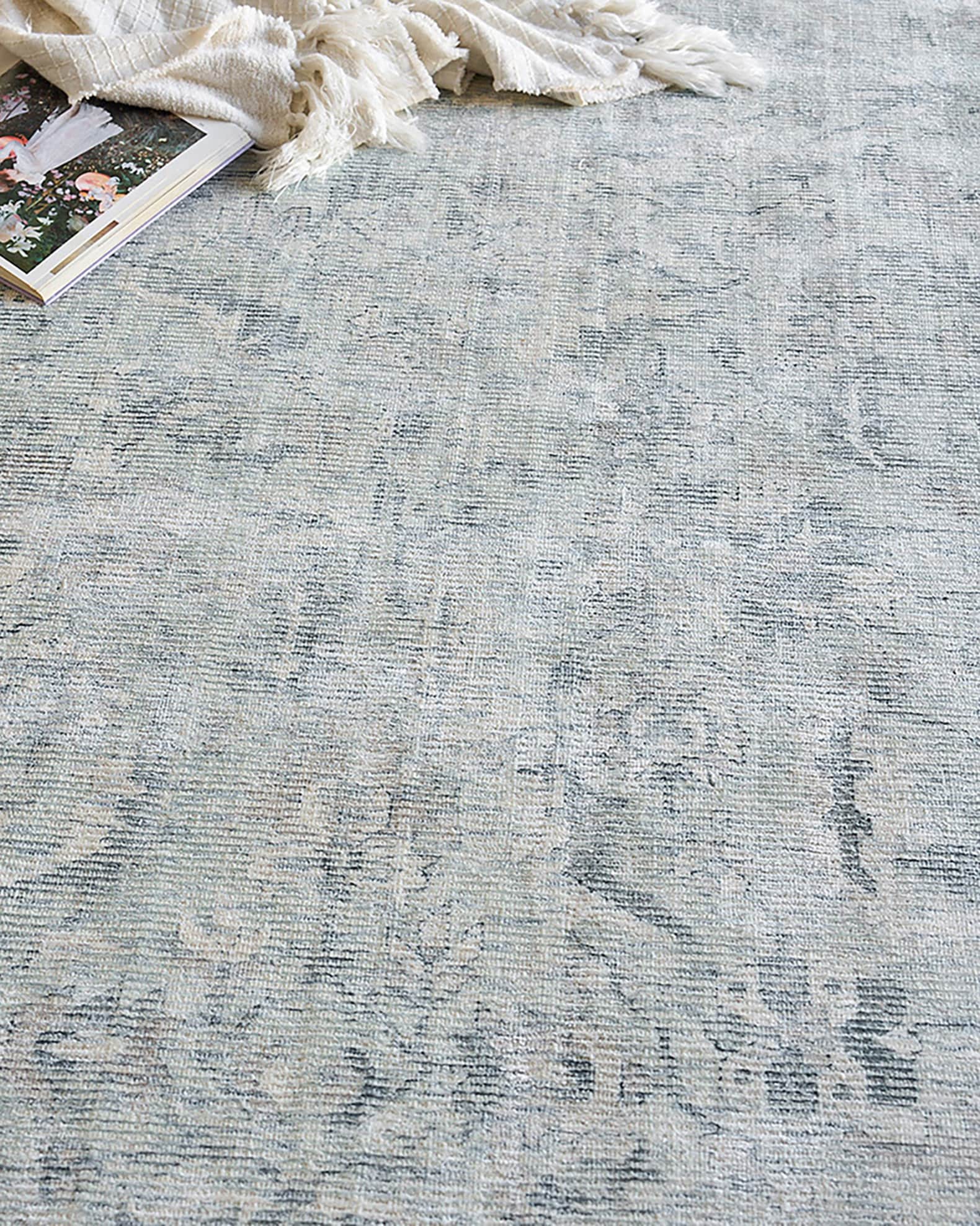 Exquisite Rugs Tuscany Hand-Loomed Blue Rug, 9' x 12' | Horchow