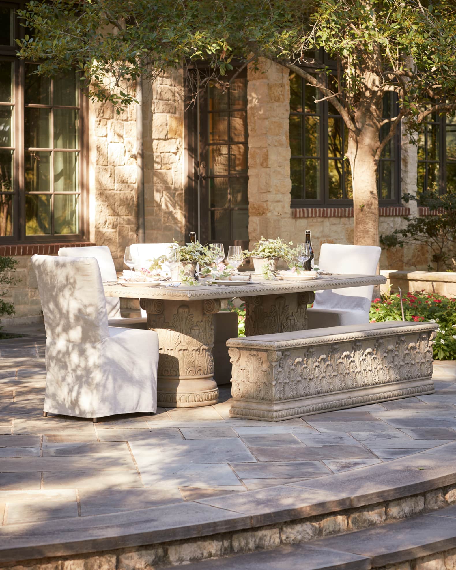 Neiman Marcus Roman Straight Bench | Horchow