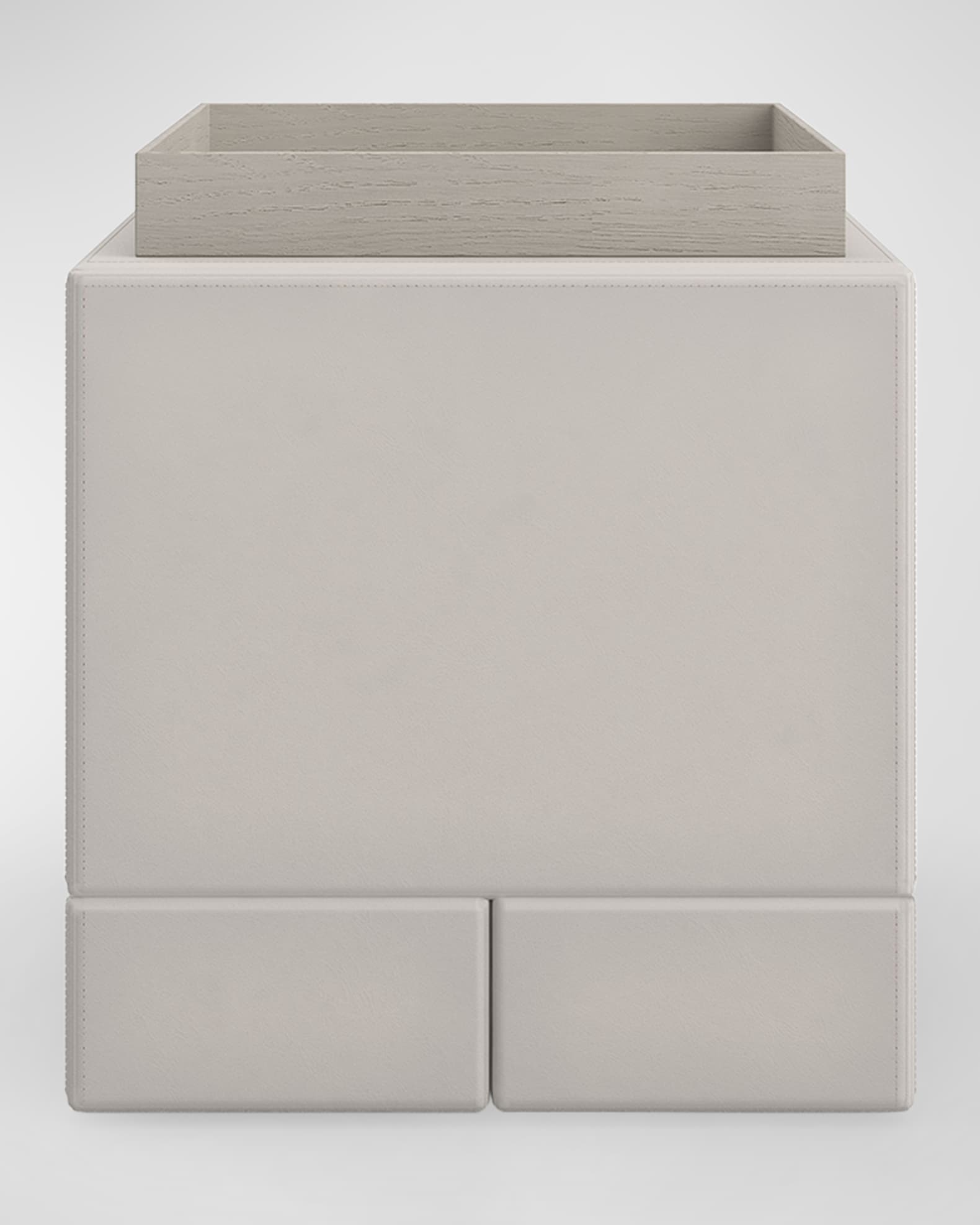 Kelly Hoppen x Caracole Bindi Leather Side Table | Horchow