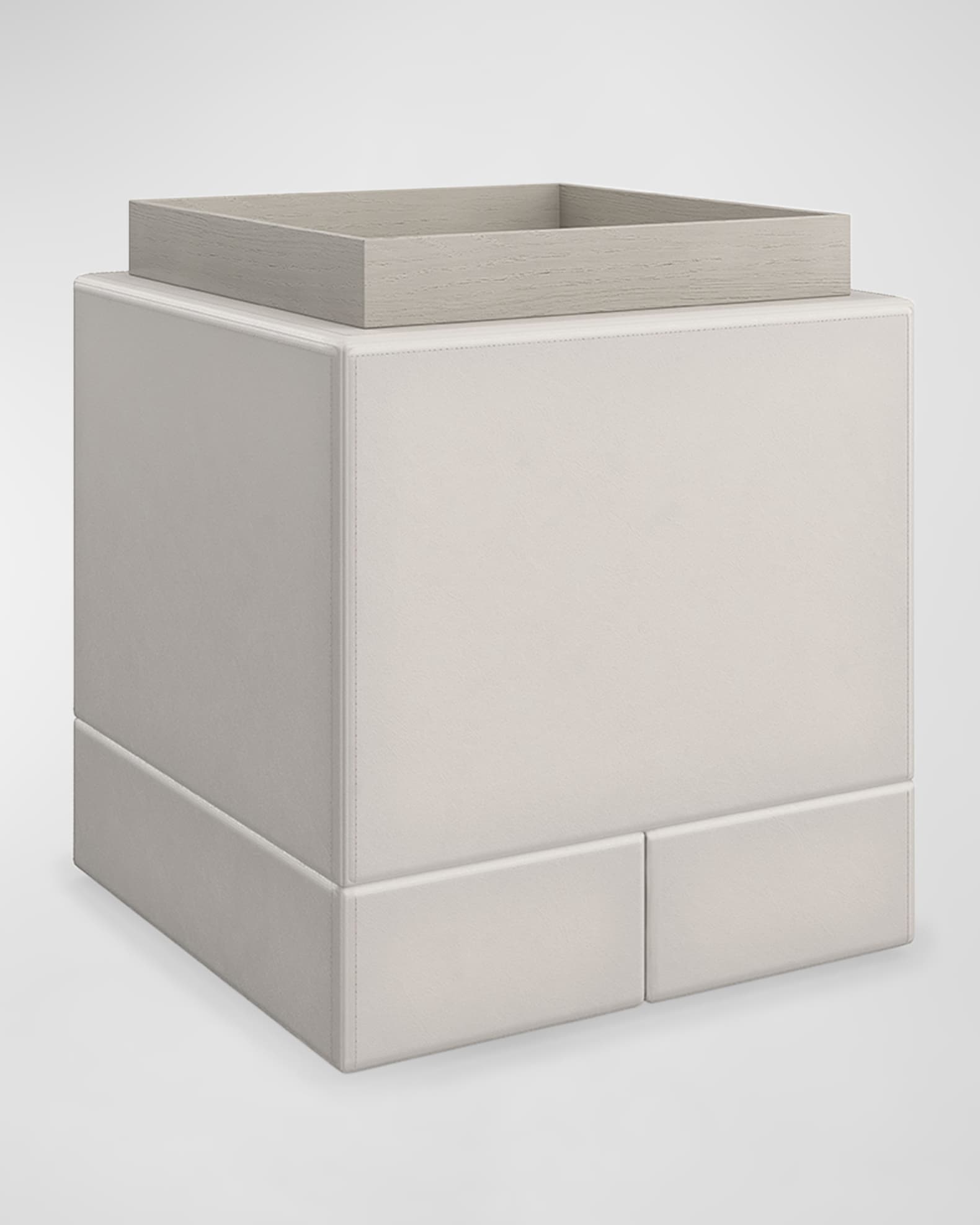 Kelly Hoppen x Caracole Bindi Leather Side Table | Horchow