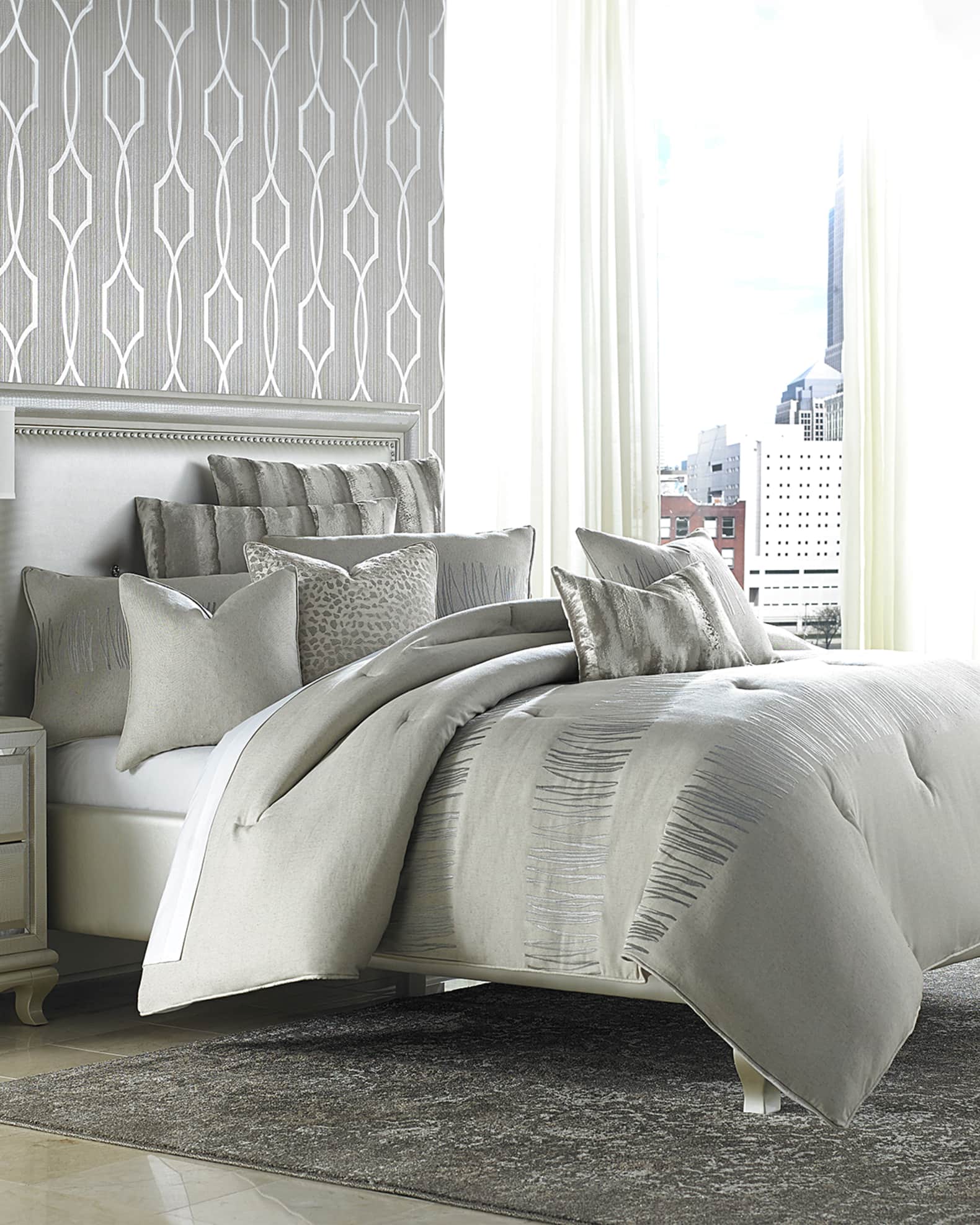 Michael Amini Captiva 9-Piece Queen Comforter Set | Horchow