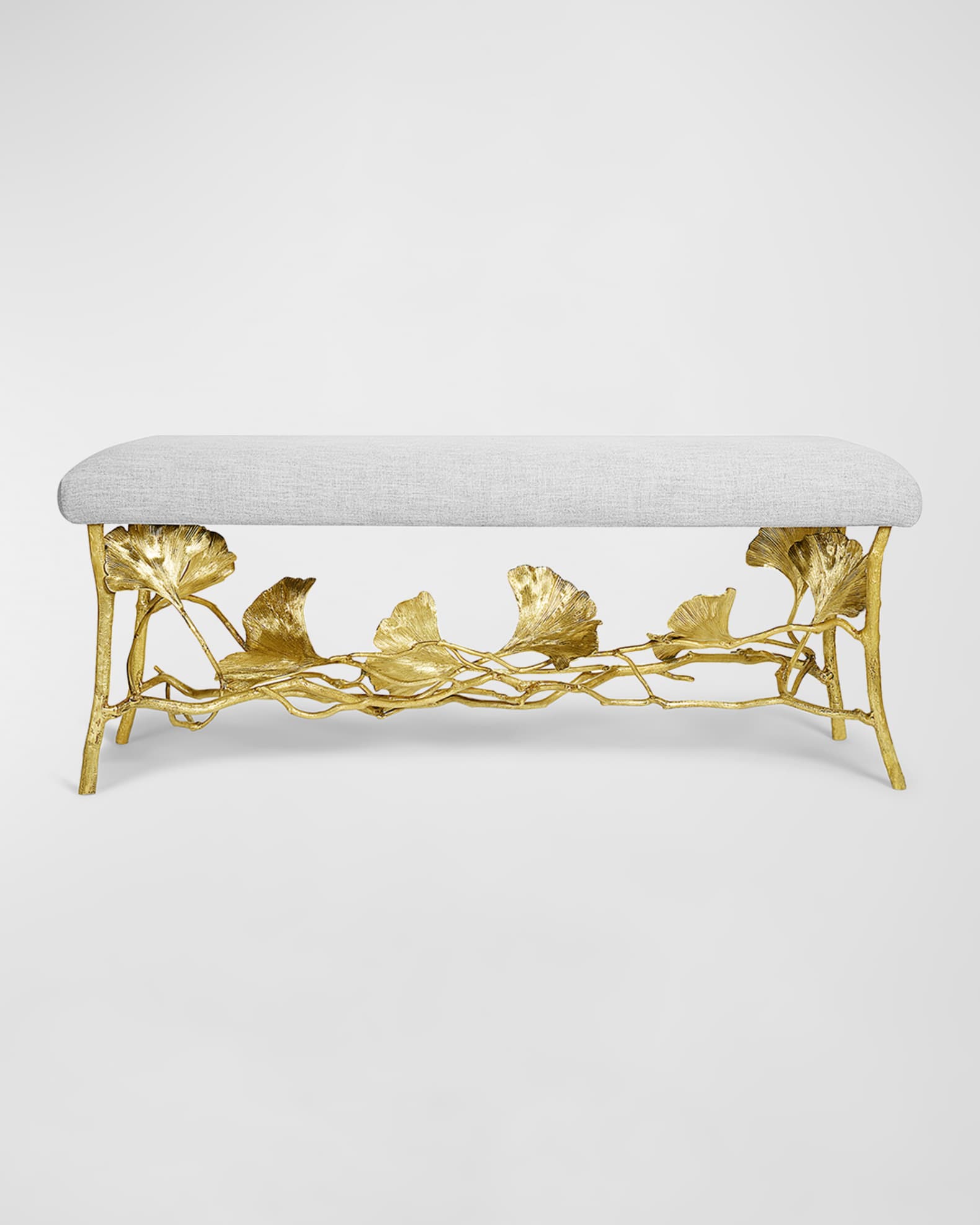 Michael Aram Golden Ginkgo Bench | Horchow