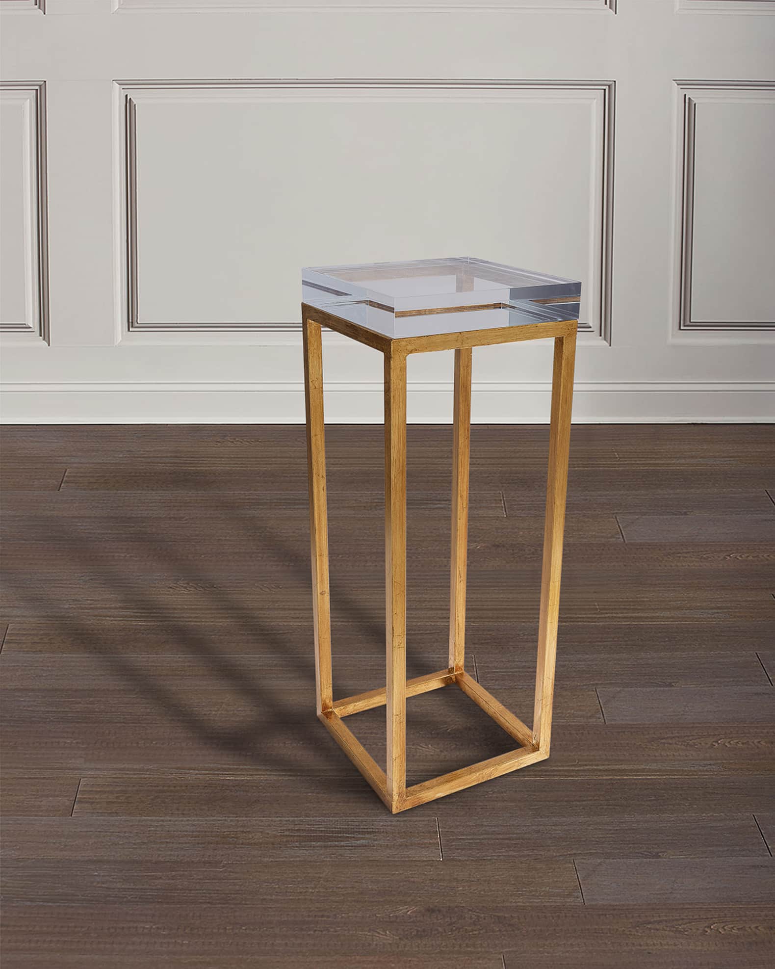 Port 68 Drake Acrylic & Gold Leaf Accent Table | Horchow