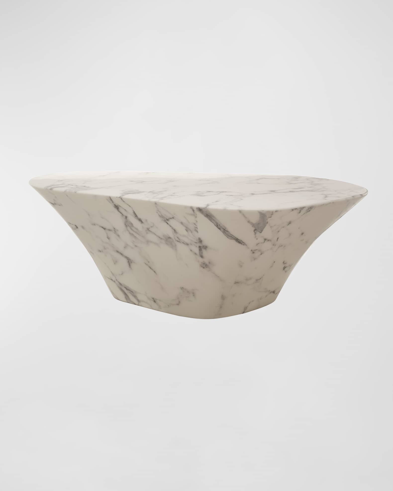 POLSPOTTEN Oval Marble Look Coffee Table | Horchow