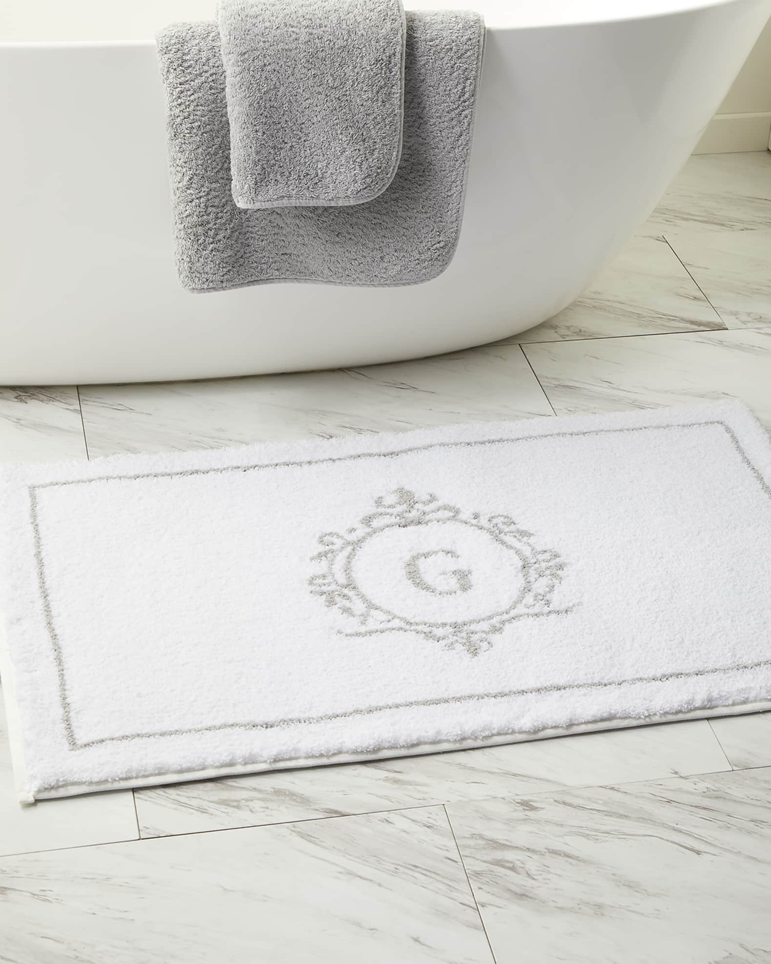Graccioza Egoist "G" Monogrammed Bath Rug | Horchow