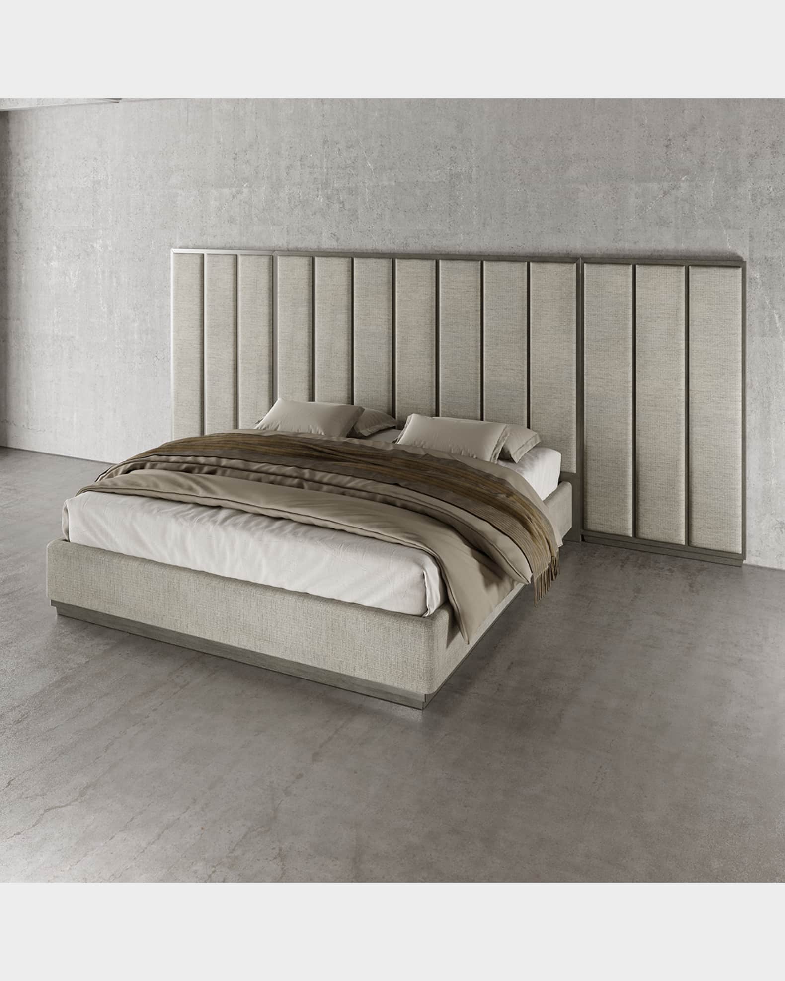 Casa Ispirata Colonna Extended Panel Upholstered Queen Bed | Horchow