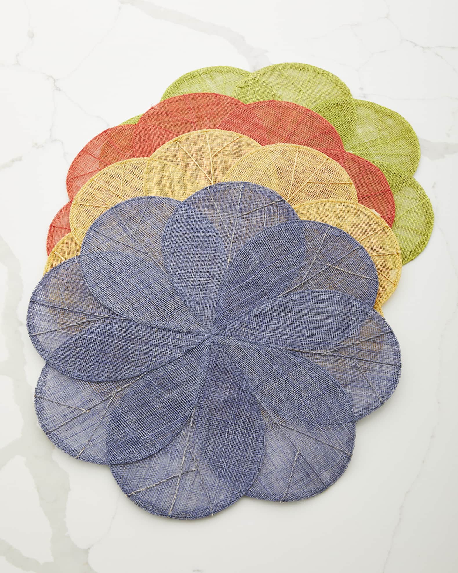 Deborah Rhodes Sinamay Flower Placemats, Set of 4 | Horchow