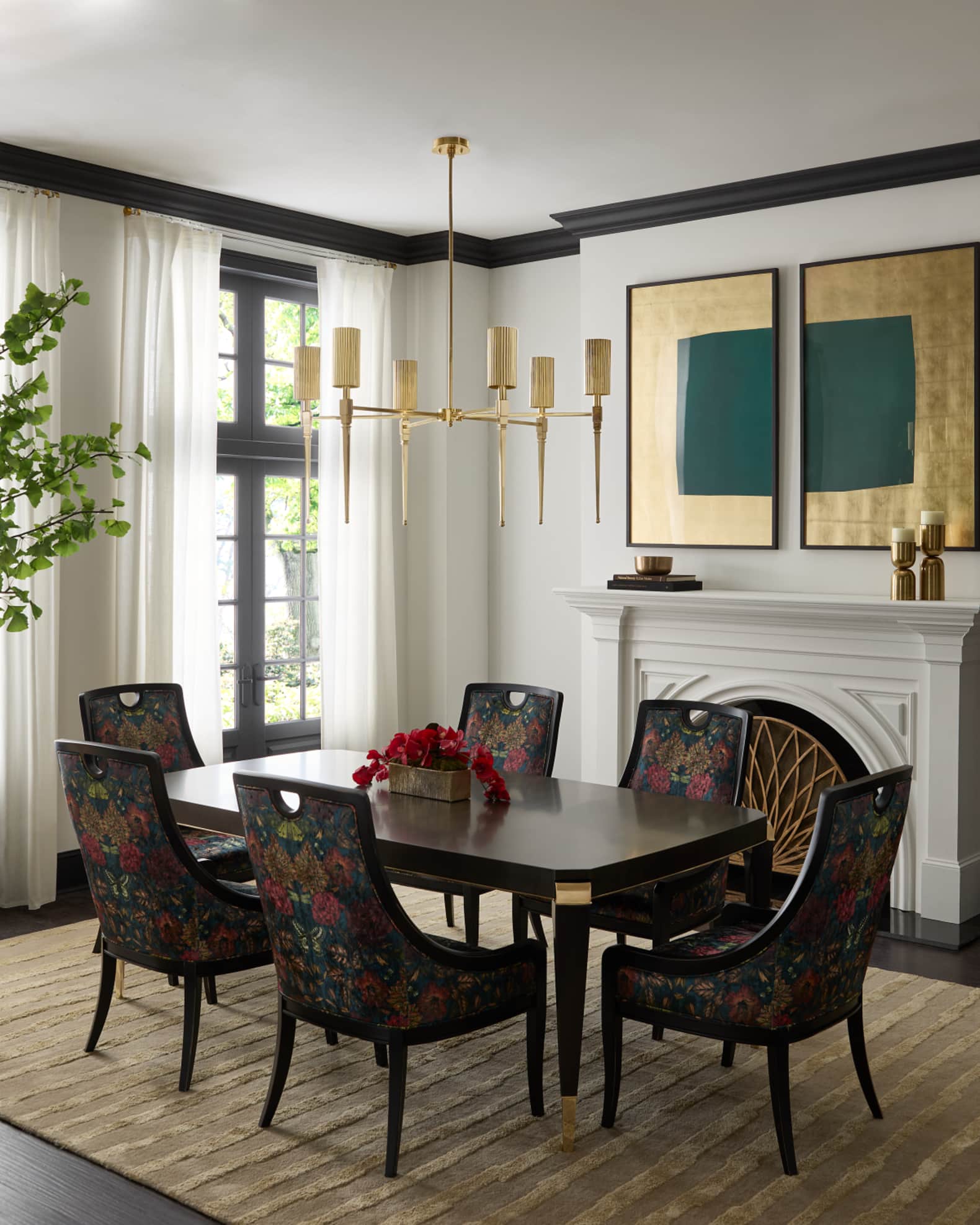 Global Views Fluted Brass Chandelier | Horchow