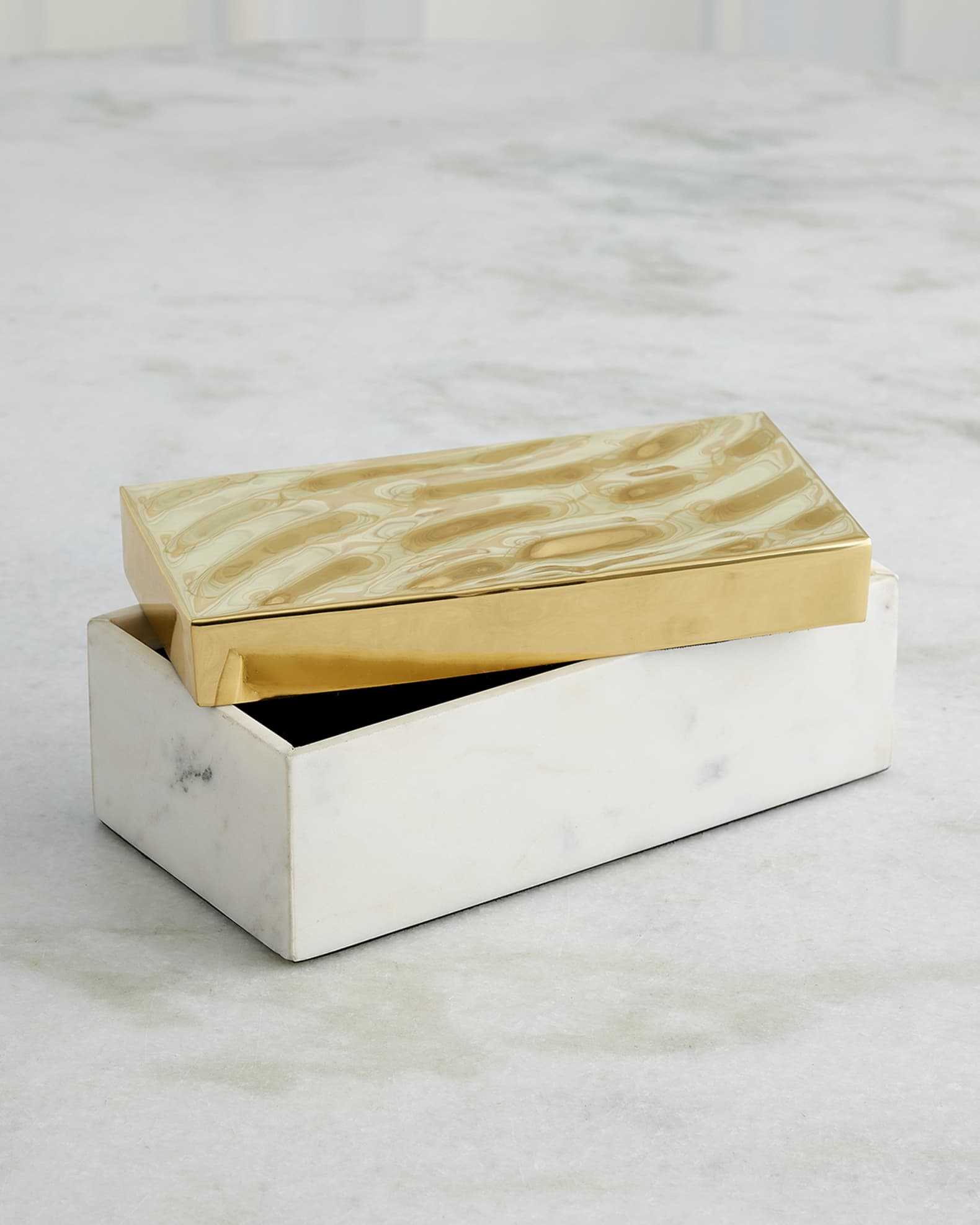 Global Views 10" Brass Shimmer Box | Horchow