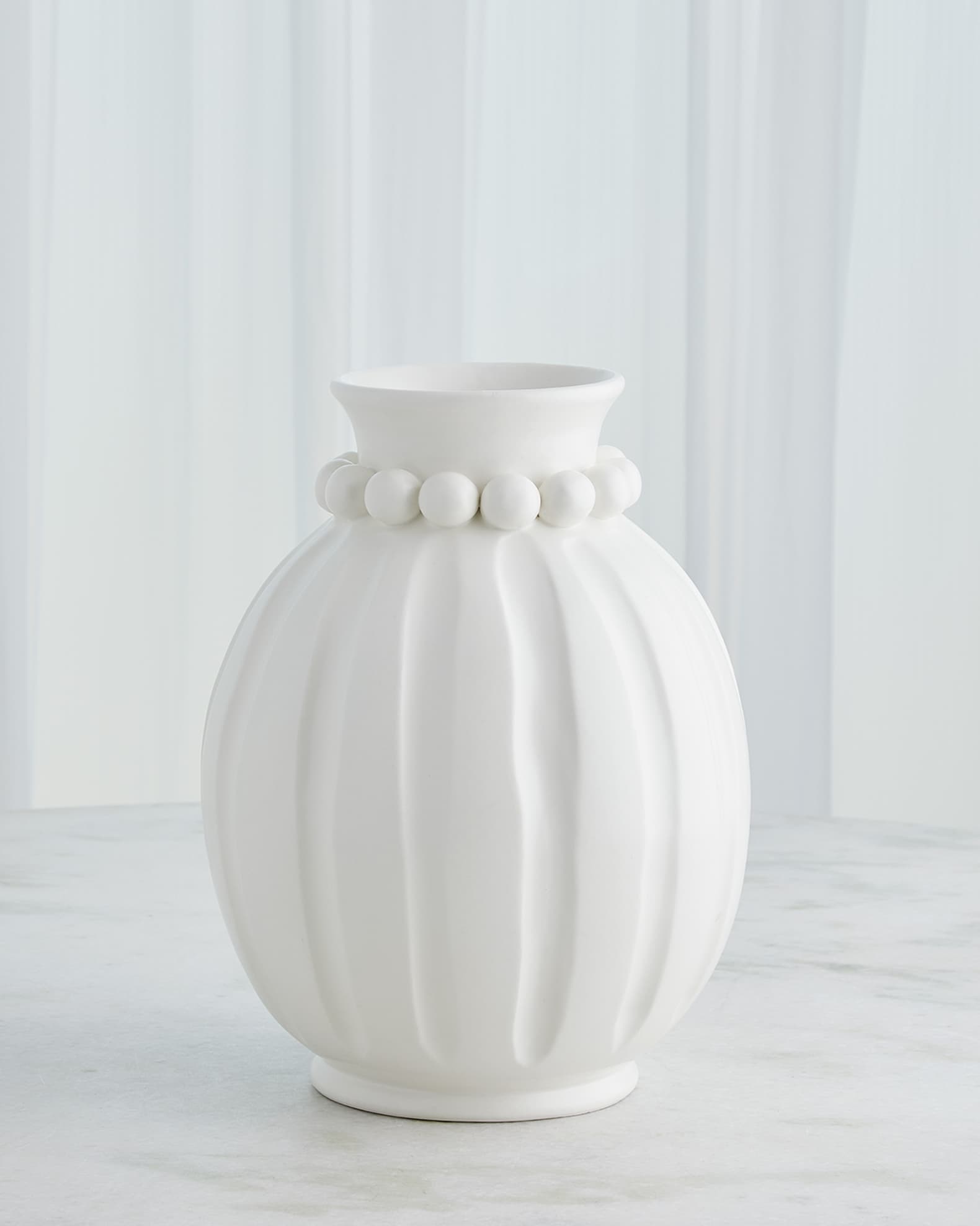 Global Views Matte Wide Pearl Vase | Horchow