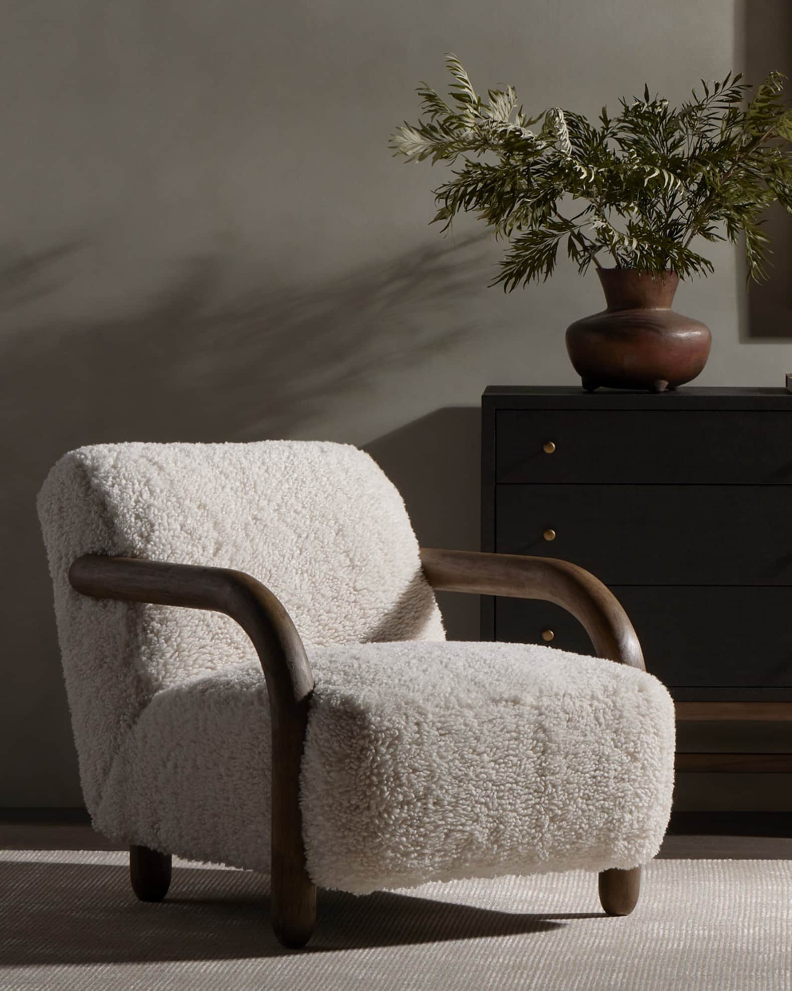 Four Hands Aniston Faux Shearling Chair | Horchow