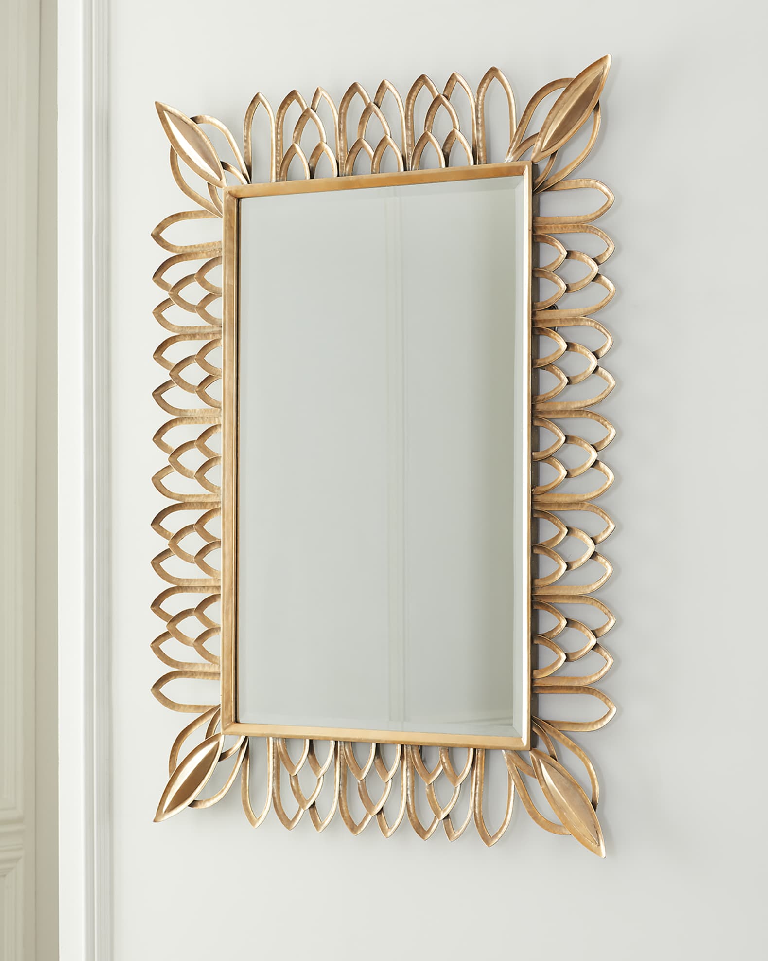 Neiman Marcus Antiqued Brass Rectangle Mirror | Horchow