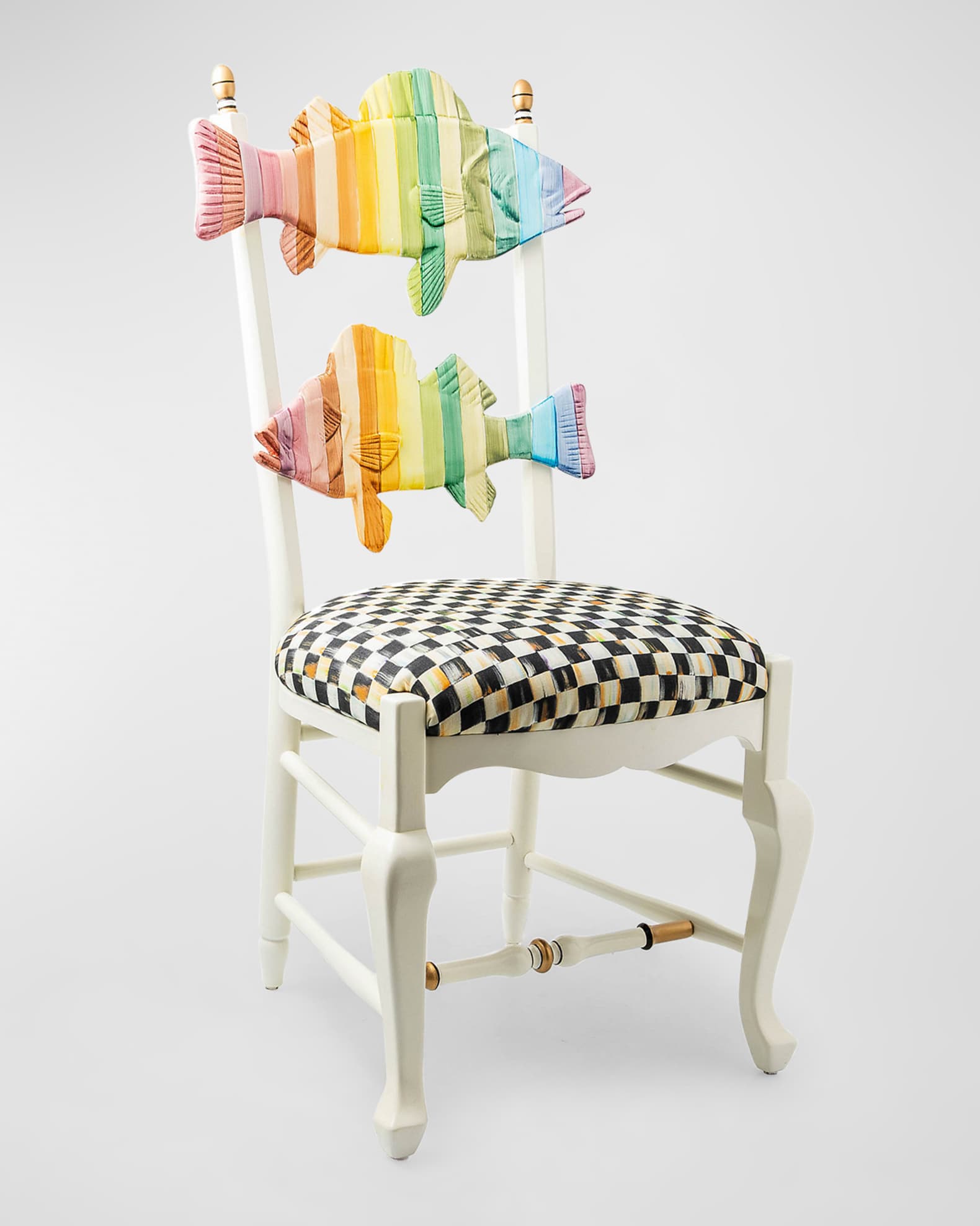 MacKenzie-Childs Rainbow Fish Chair | Horchow