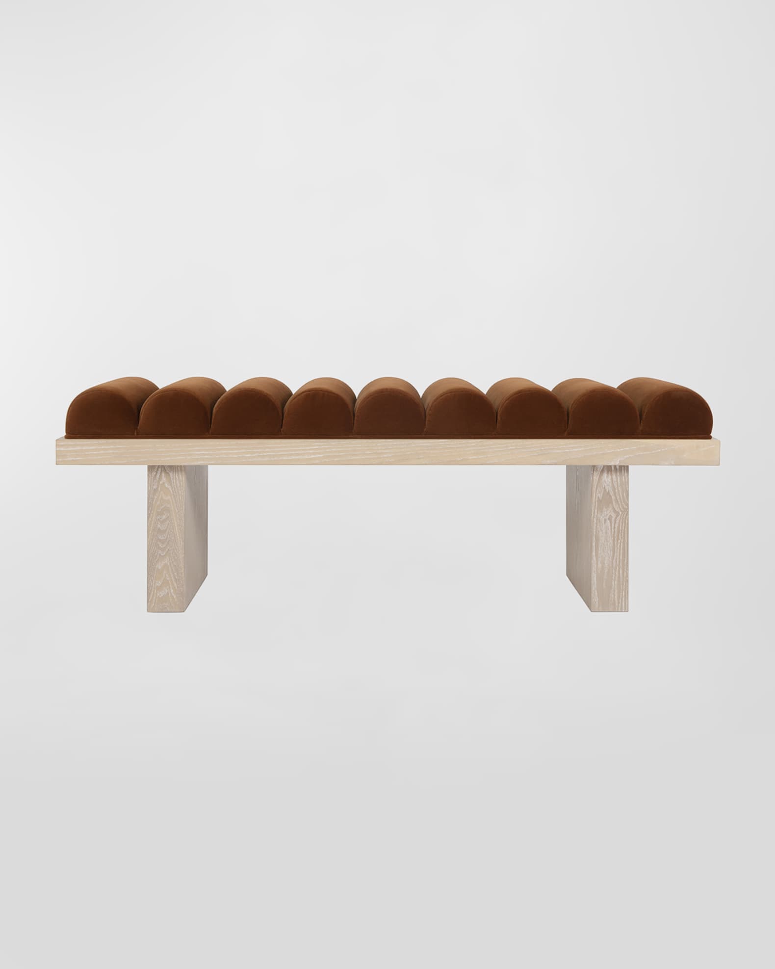 Worlds Away Caspian Channel-Tufted Bench, 52" | Horchow