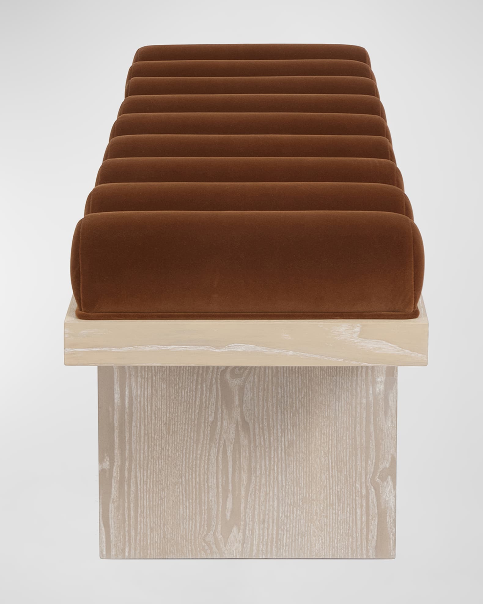 Worlds Away Caspian Channel-Tufted Bench, 52" | Horchow