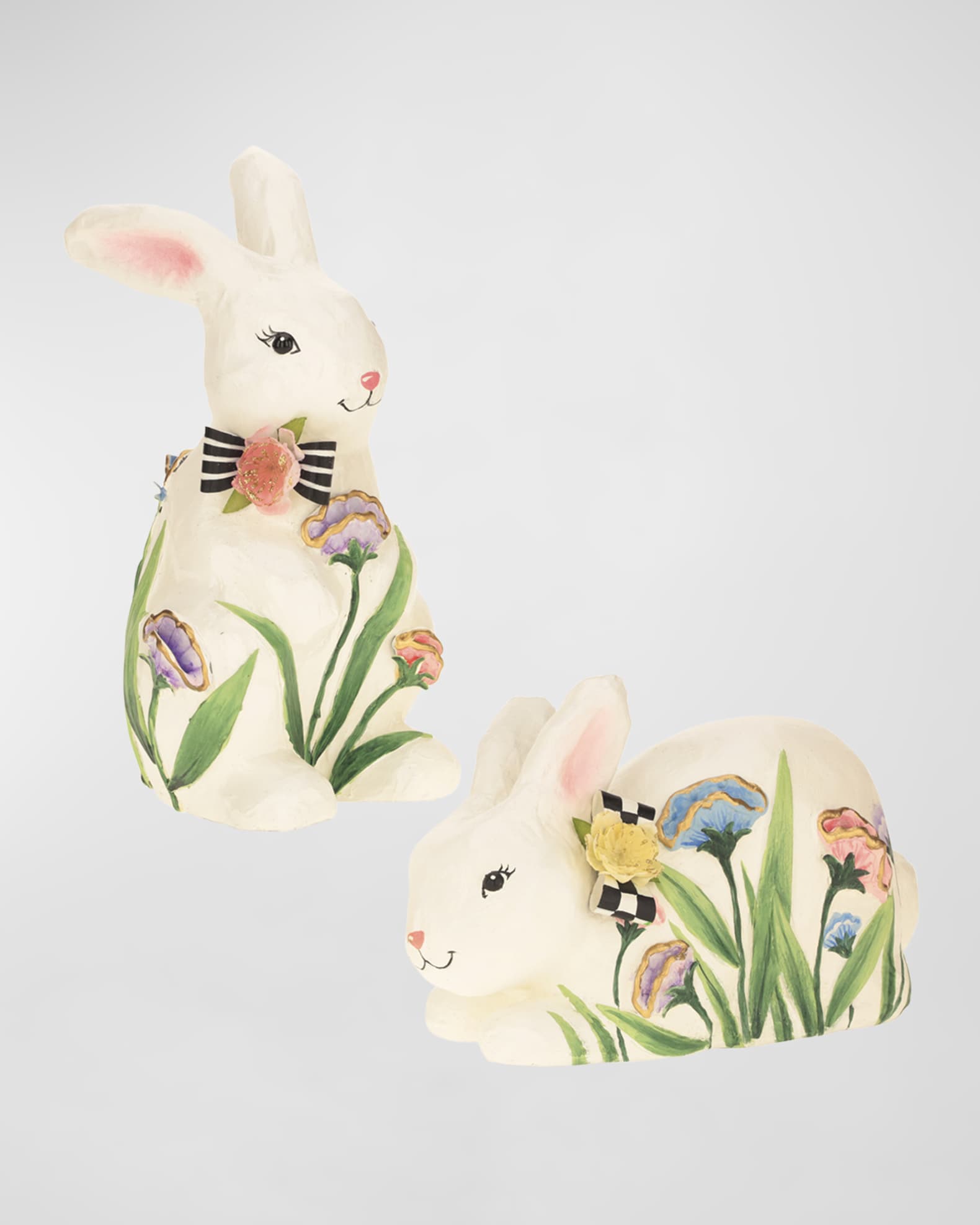 Mark Roberts Flowered Rabbits, Set of 2 | Horchow