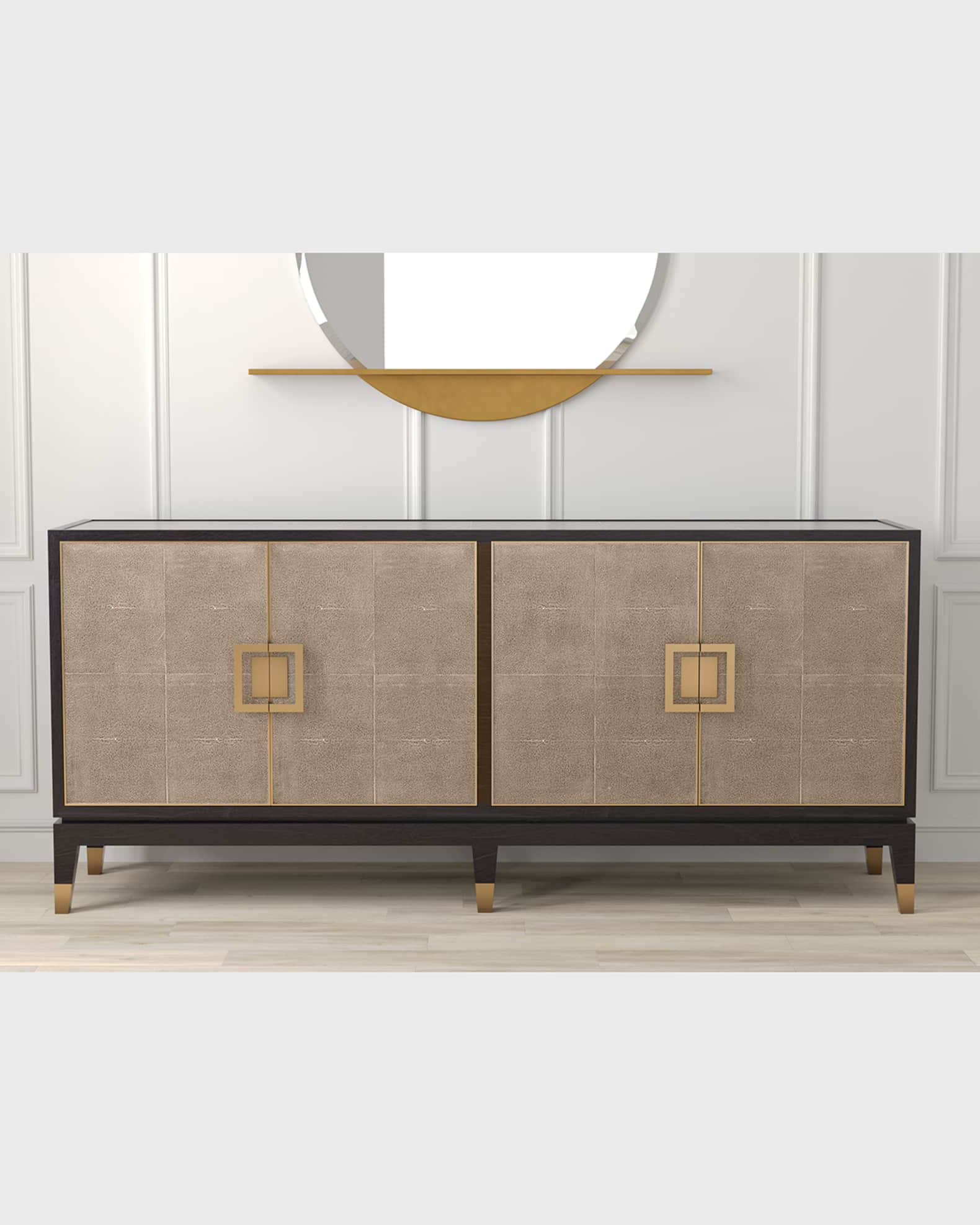 Sarreid Beto 4-Door Faux Shagreen Sideboard | Horchow