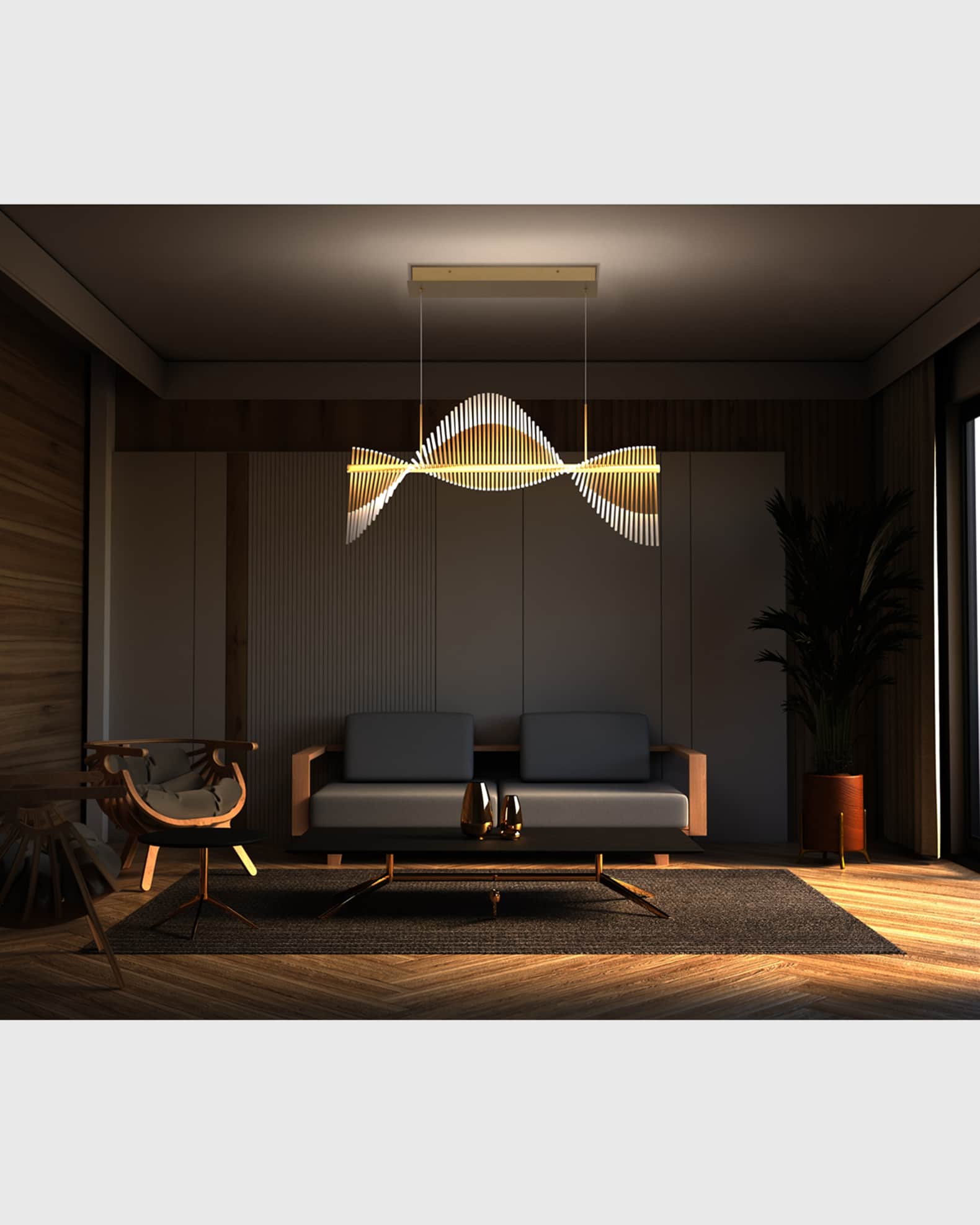 Eurofase Voltik 59" 144-Light Integrated LED Chandelier | Horchow