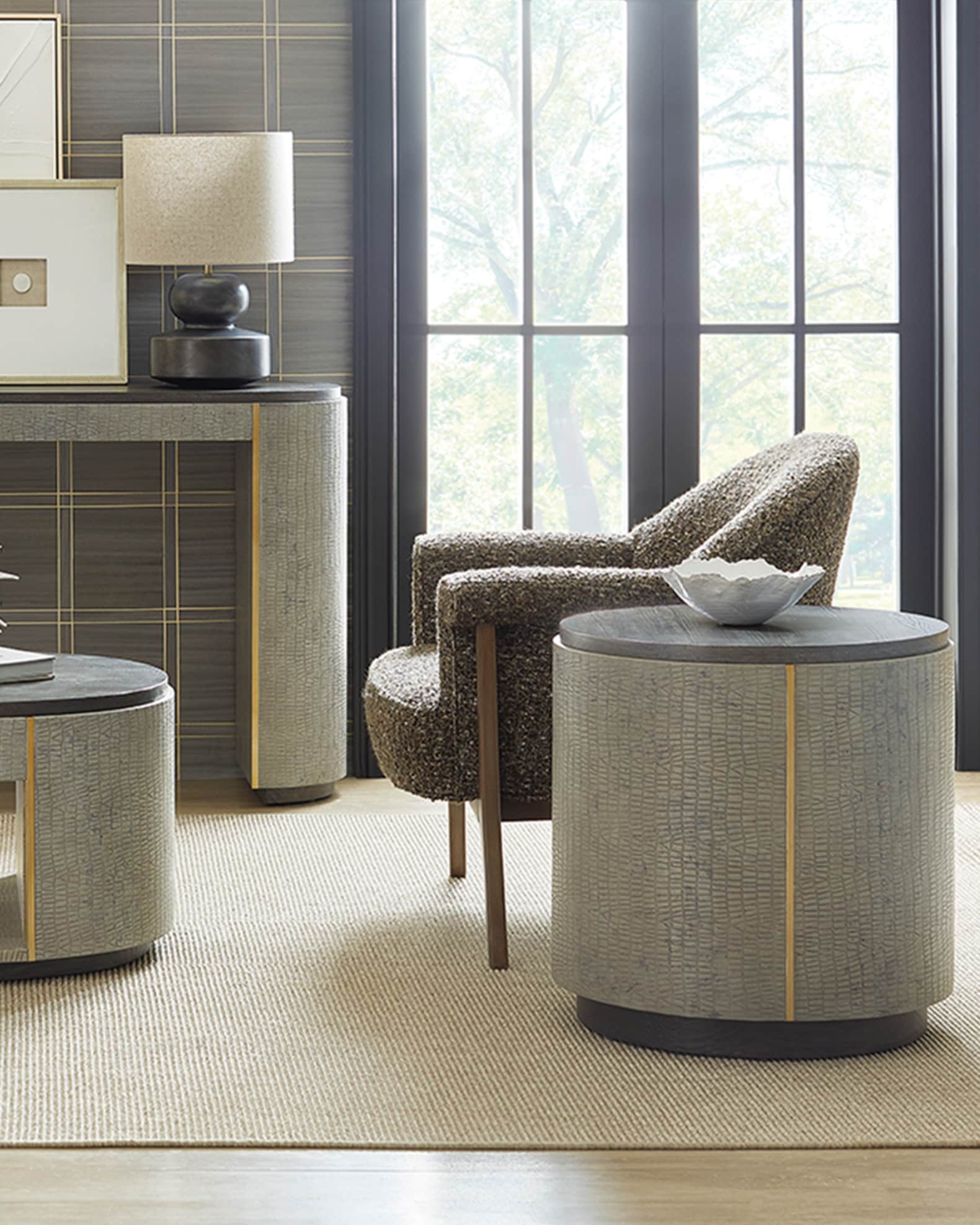 Hooker Furniture Dylian Leather End Table | Horchow