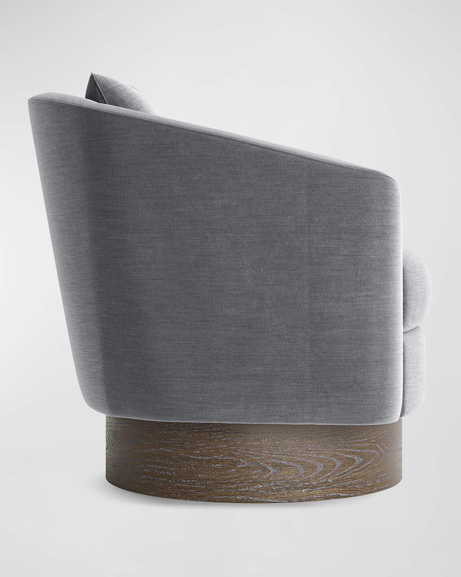 Bernhardt Interiors Camino Icy Slate Blue Swivel Chair | Horchow