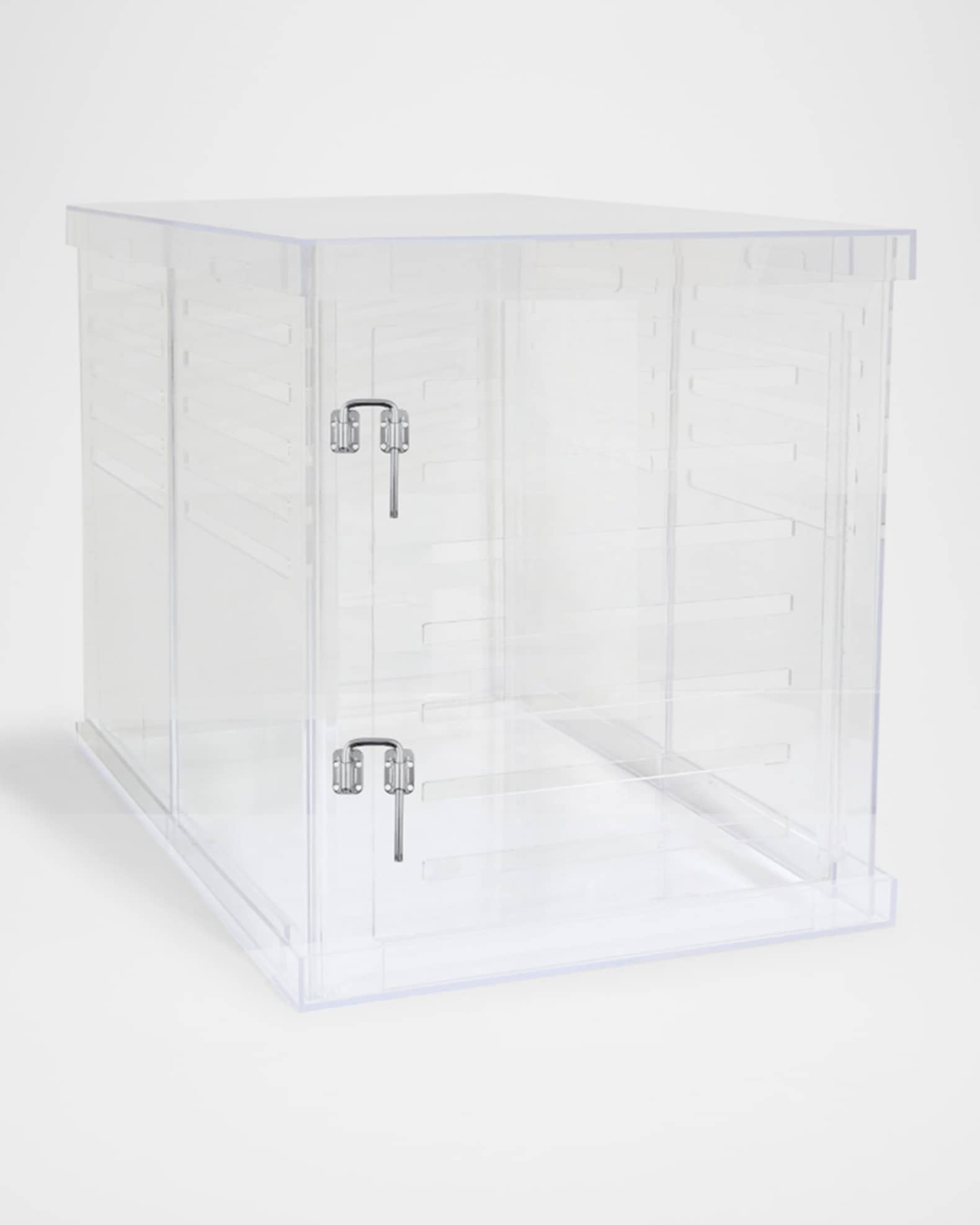 HIDDIN Medium Clear View Pet Crate with Silver Latch | Horchow