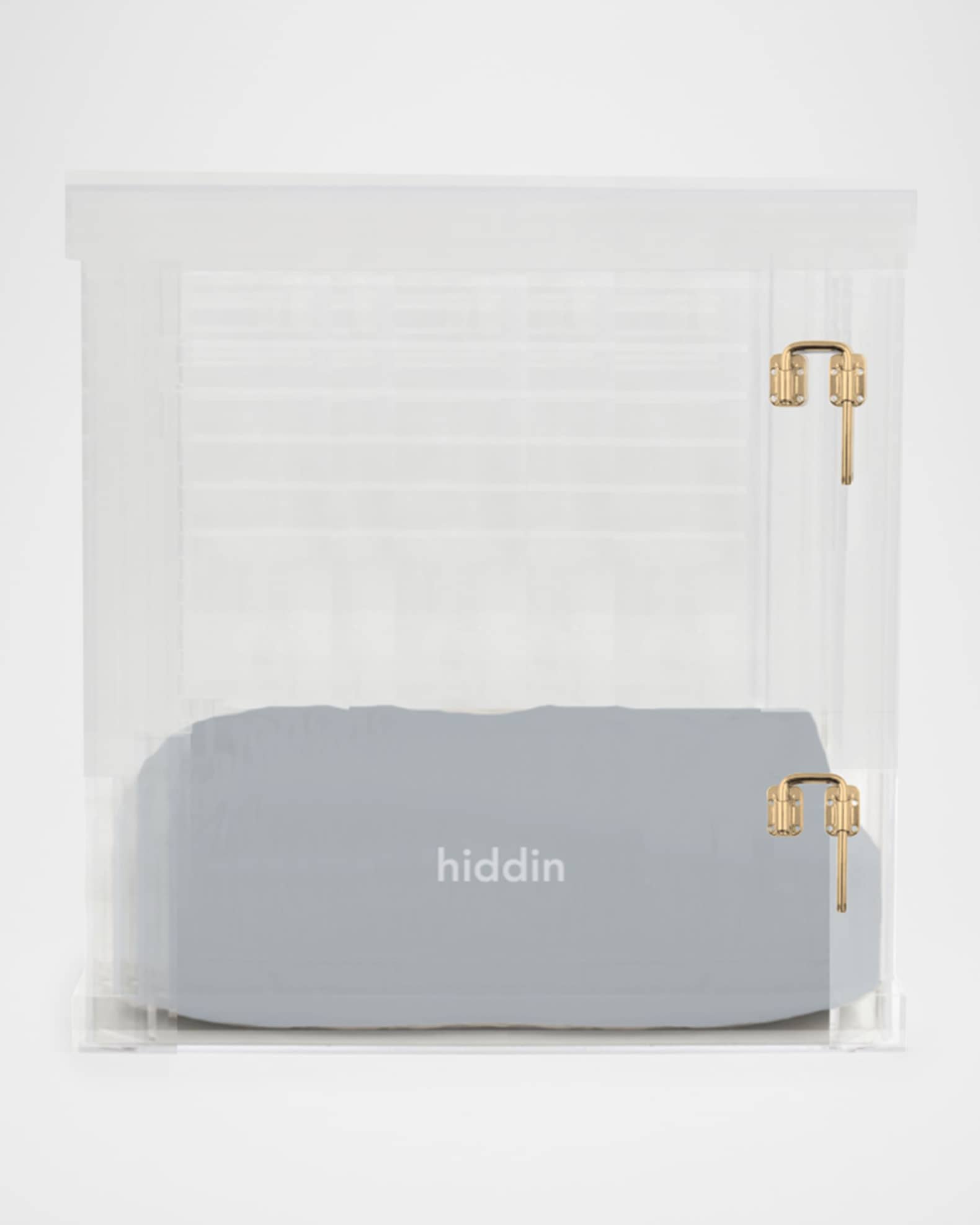 HIDDIN Large Clear View Pet Crate with Gold Latch | Horchow