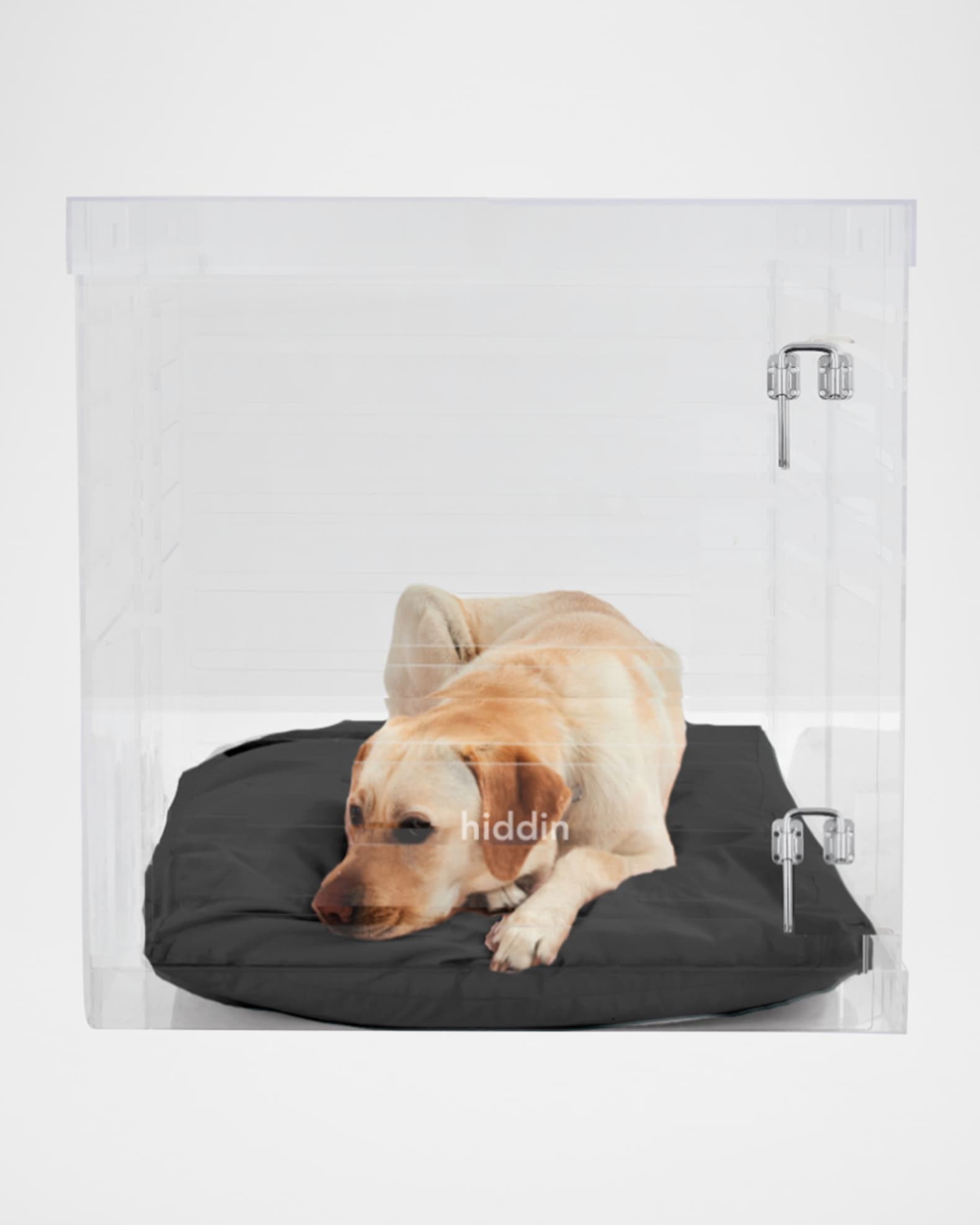 HIDDIN Large Clear View Pet Crate with Silver Latch | Horchow